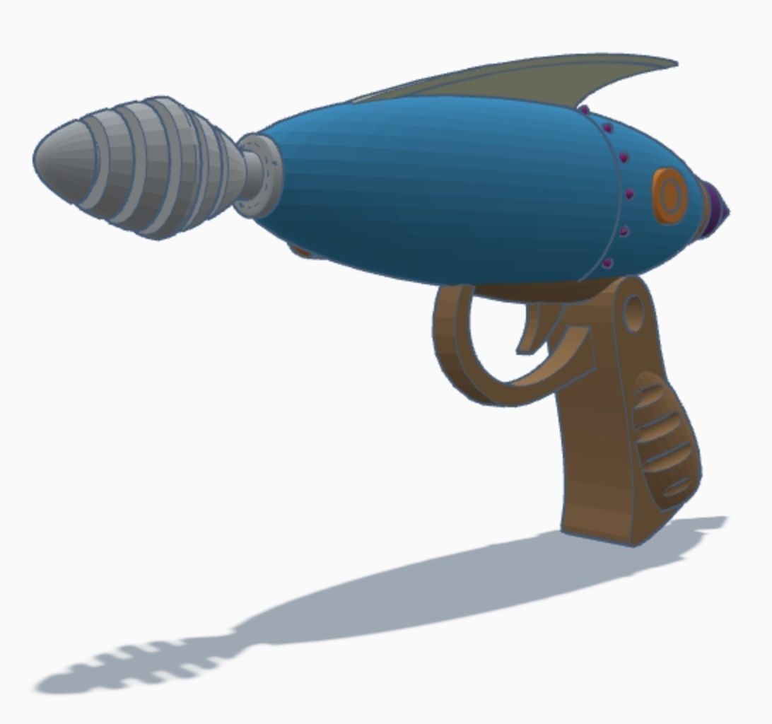 Atomic Age Ray Gun - V8 3D model 3D printable | CGTrader