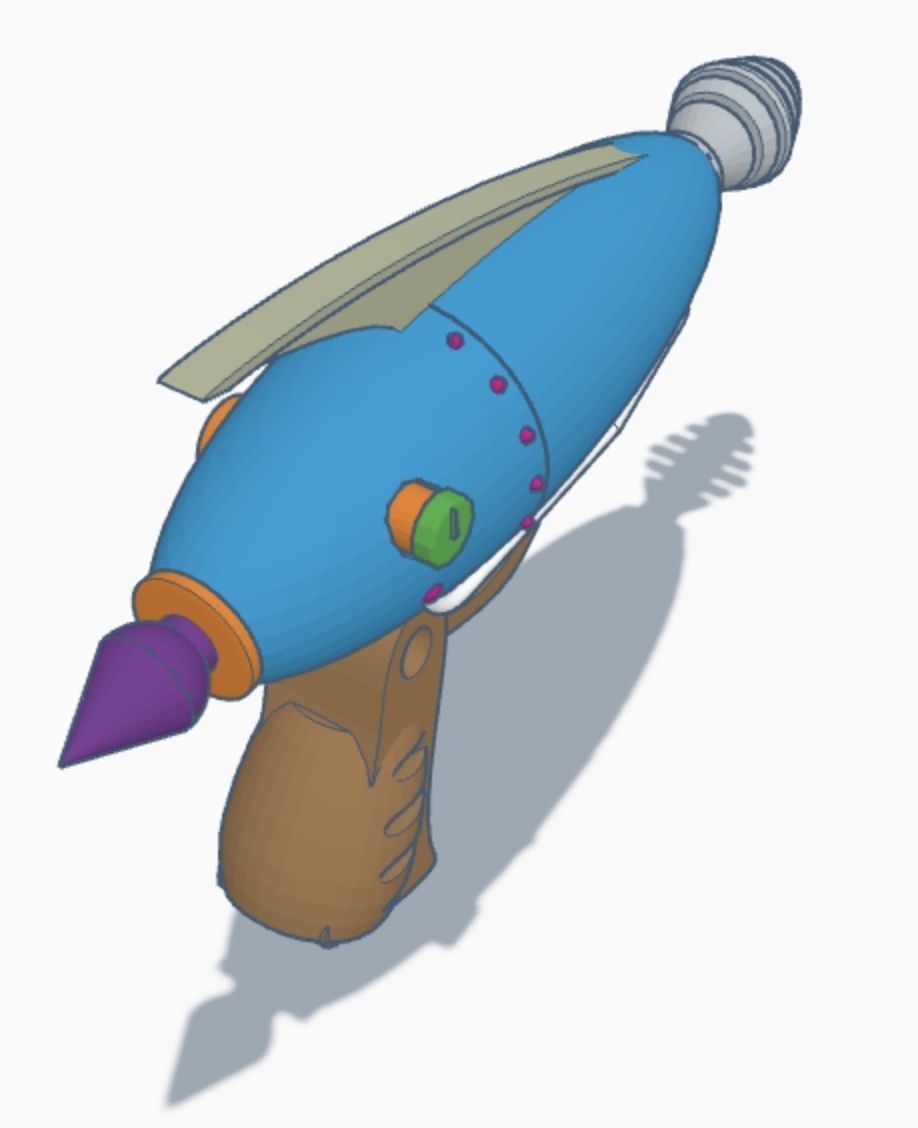Atomic Age Ray Gun - V8 3D model 3D printable | CGTrader