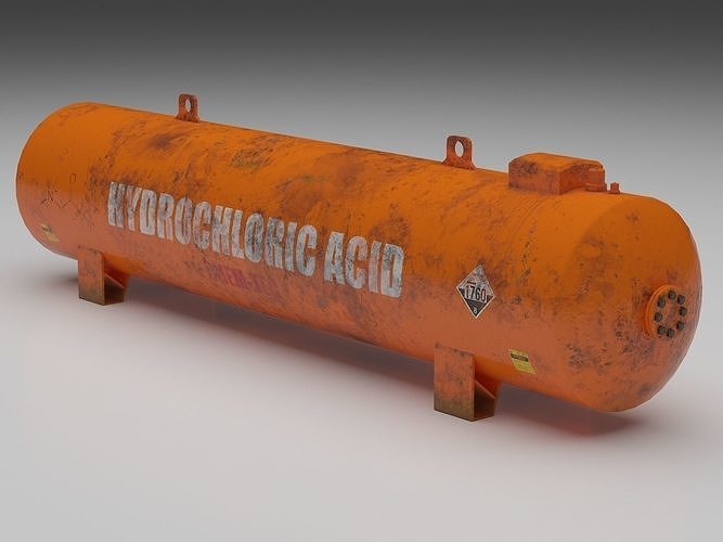 Industrial hydrochloric acid storage tank 3D model | CGTrader