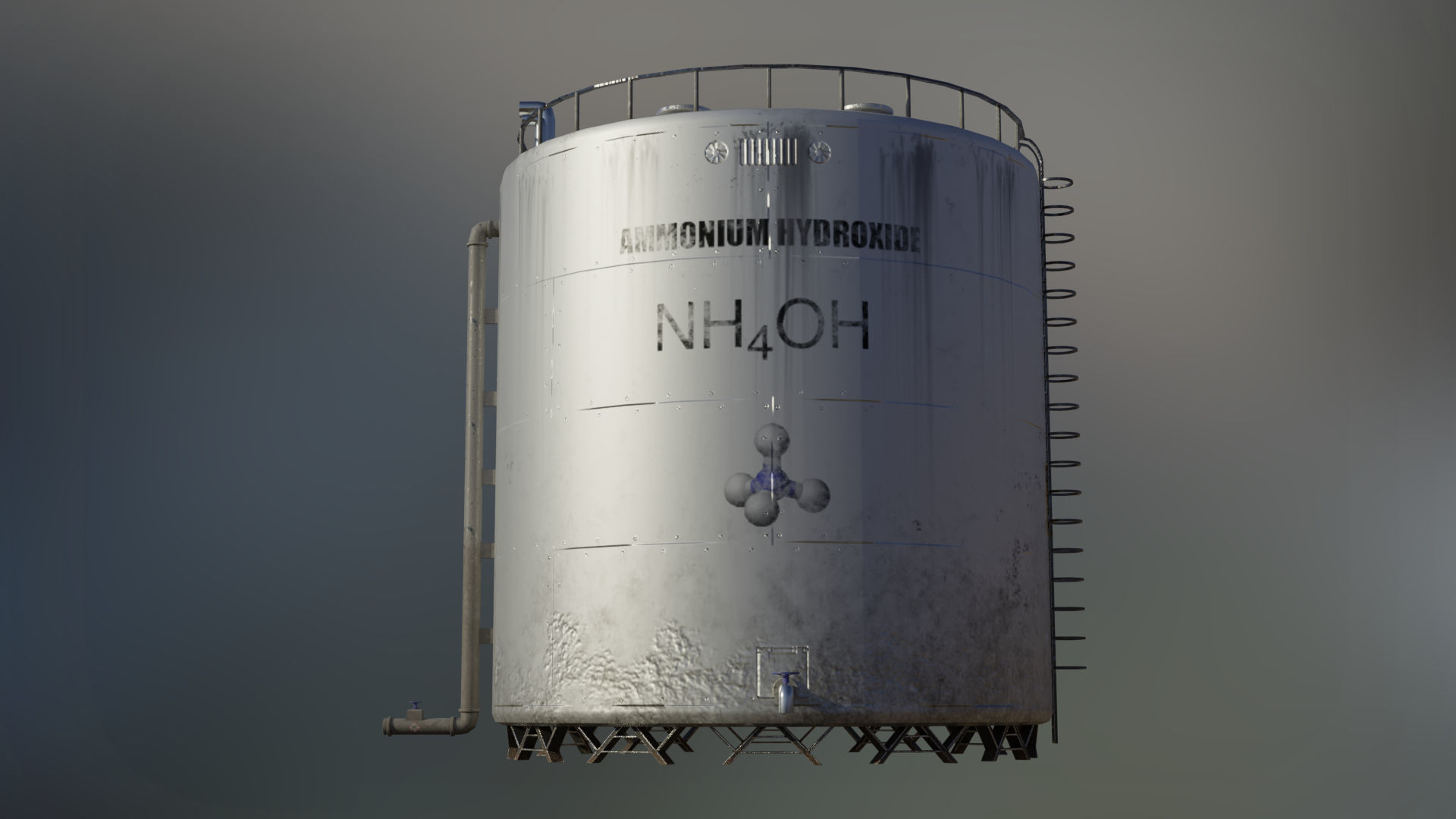 Large industrial ammonia storage tank 3D model | CGTrader
