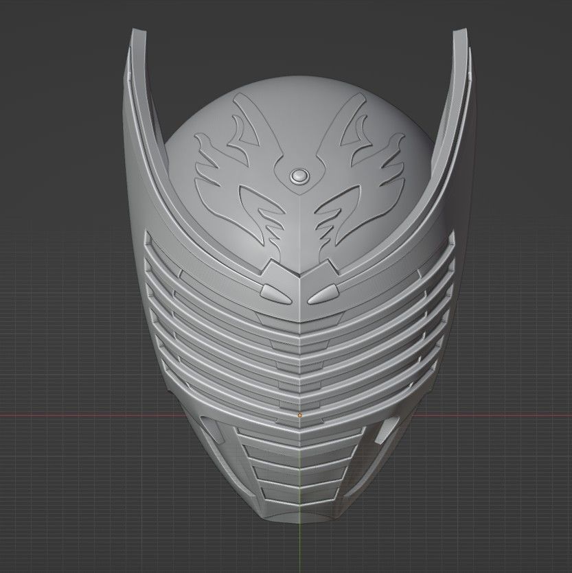 Kamen Rider Ryuga Helmet 3D printable STL file 3D model 3D printable ...