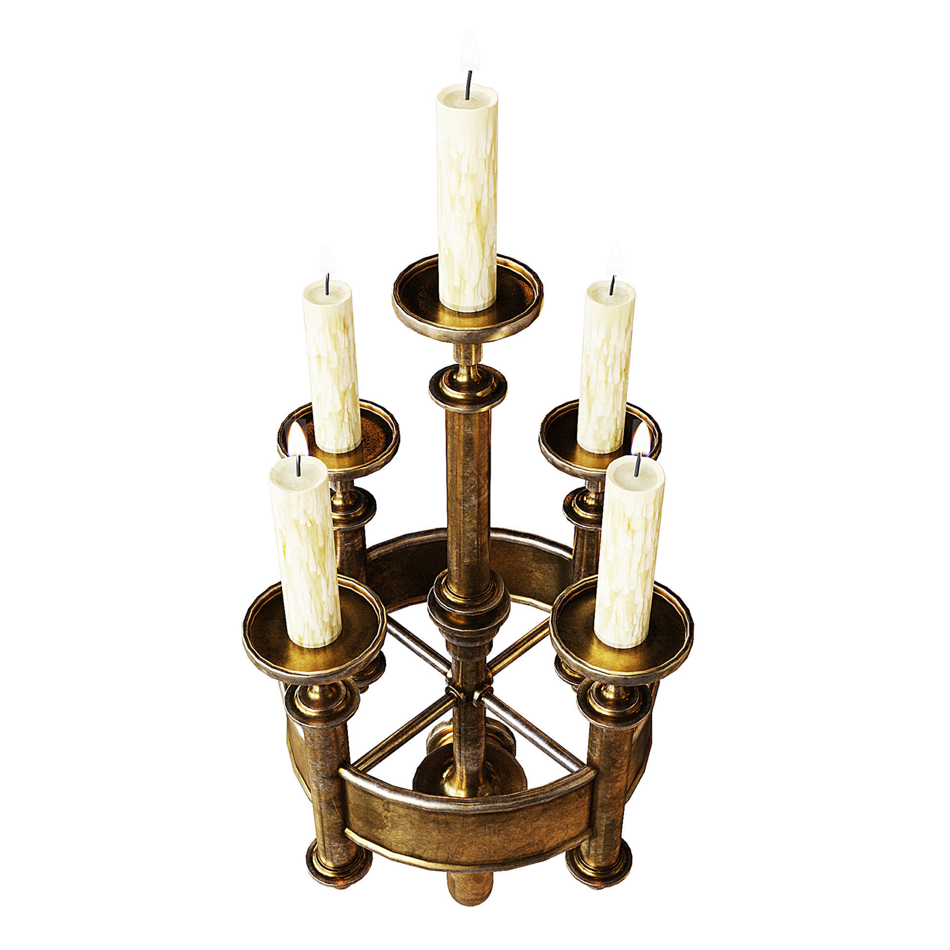 Medieval Wall Candles 3D model | CGTrader