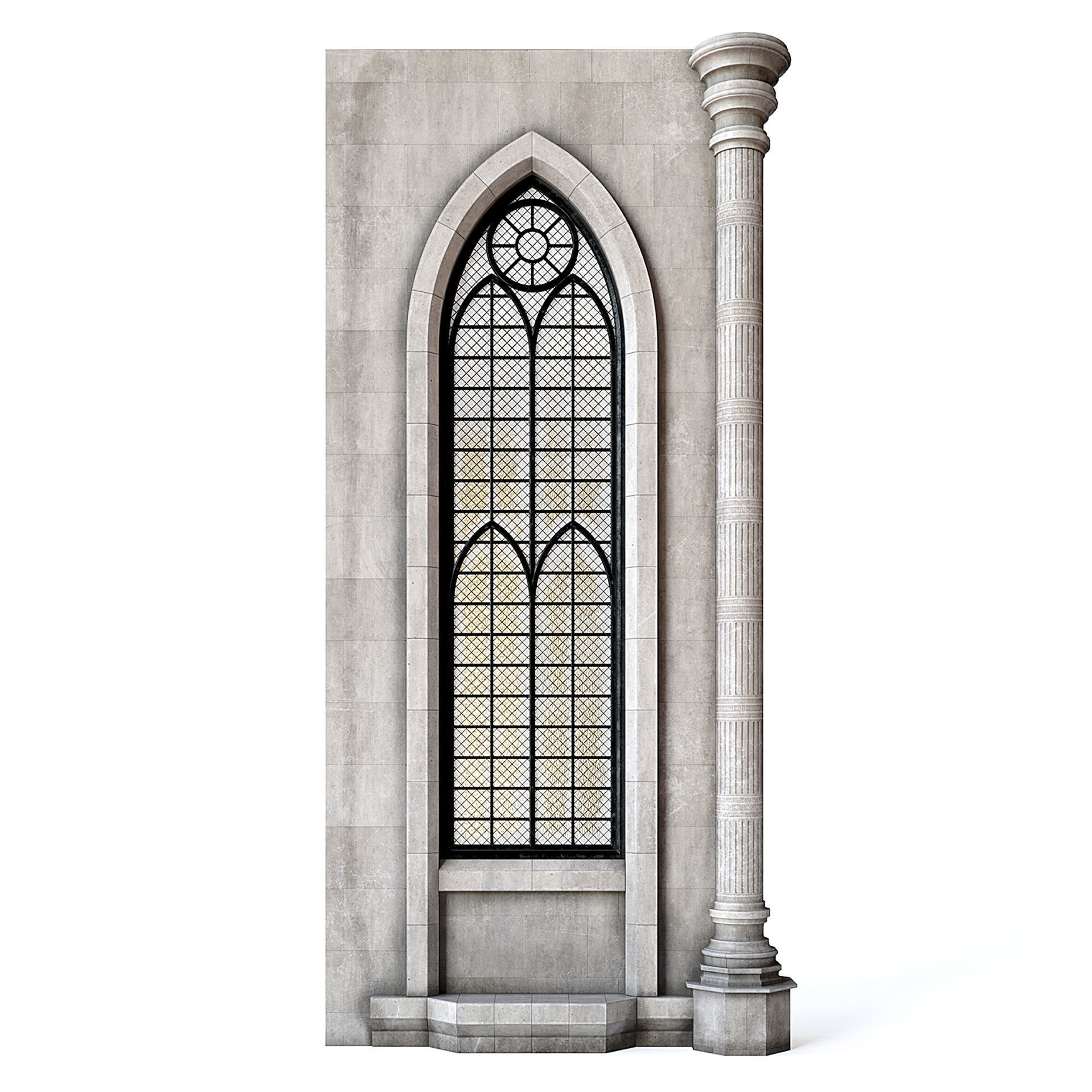 Throne Room Window Wall 3D model | CGTrader