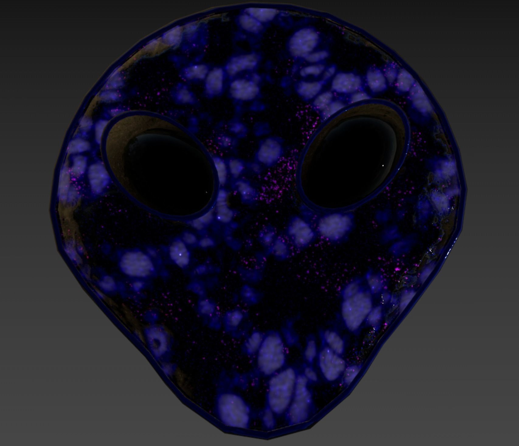 3D model Alien Head Table with UFO Marble Base VR / AR / low-poly ...