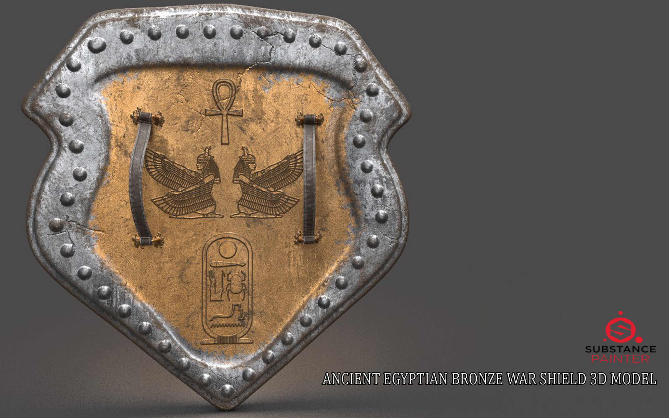 ANCIENT EGYPTIAN WAR SHIELD 3D MODEL 3D model | CGTrader