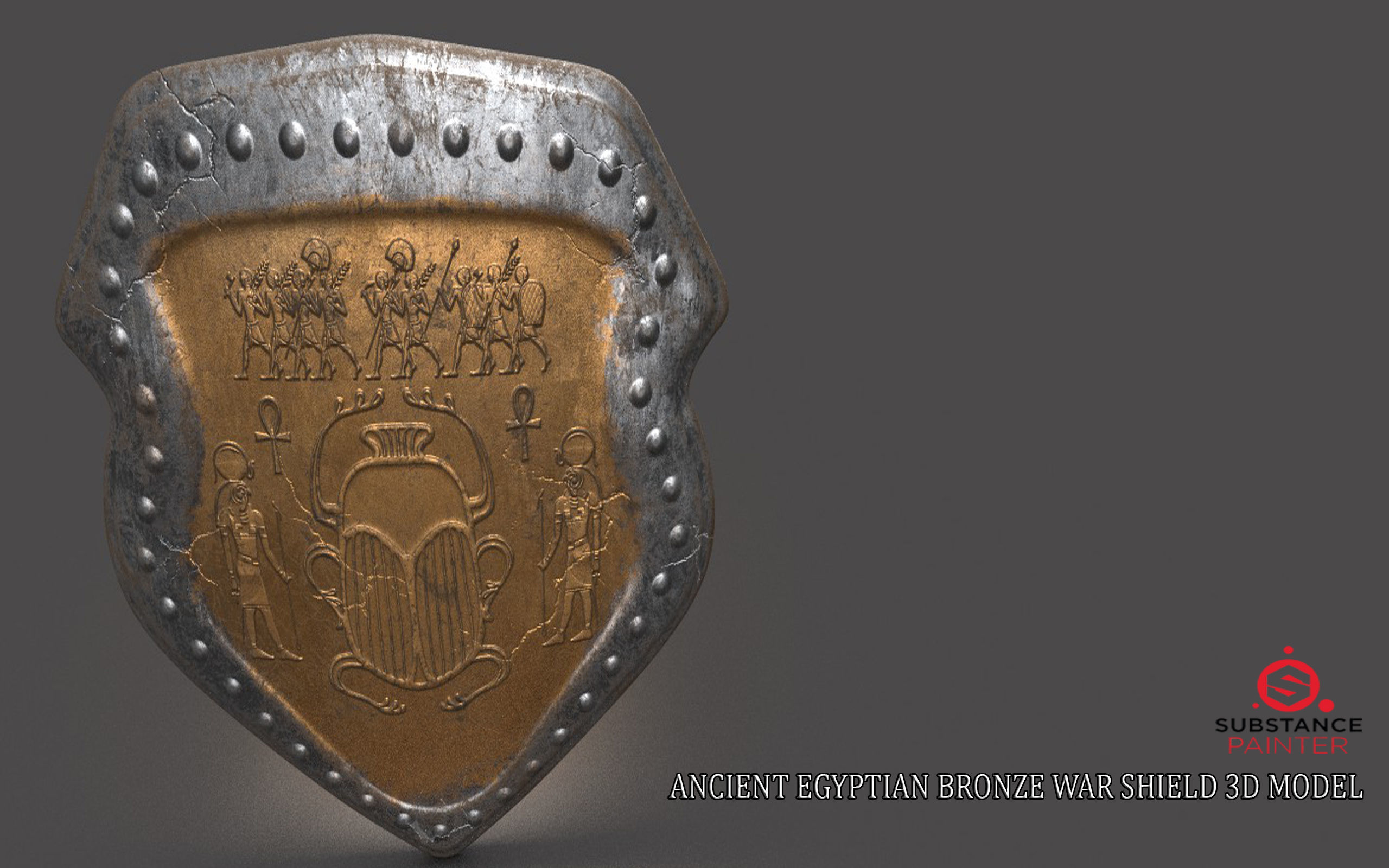 ANCIENT EGYPTIAN WAR SHIELD 3D MODEL 3D model | CGTrader