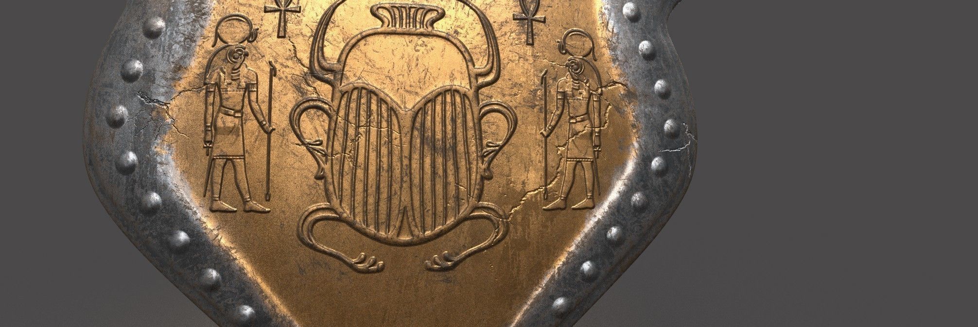 ANCIENT EGYPTIAN WAR SHIELD 3D MODEL 3D model | CGTrader