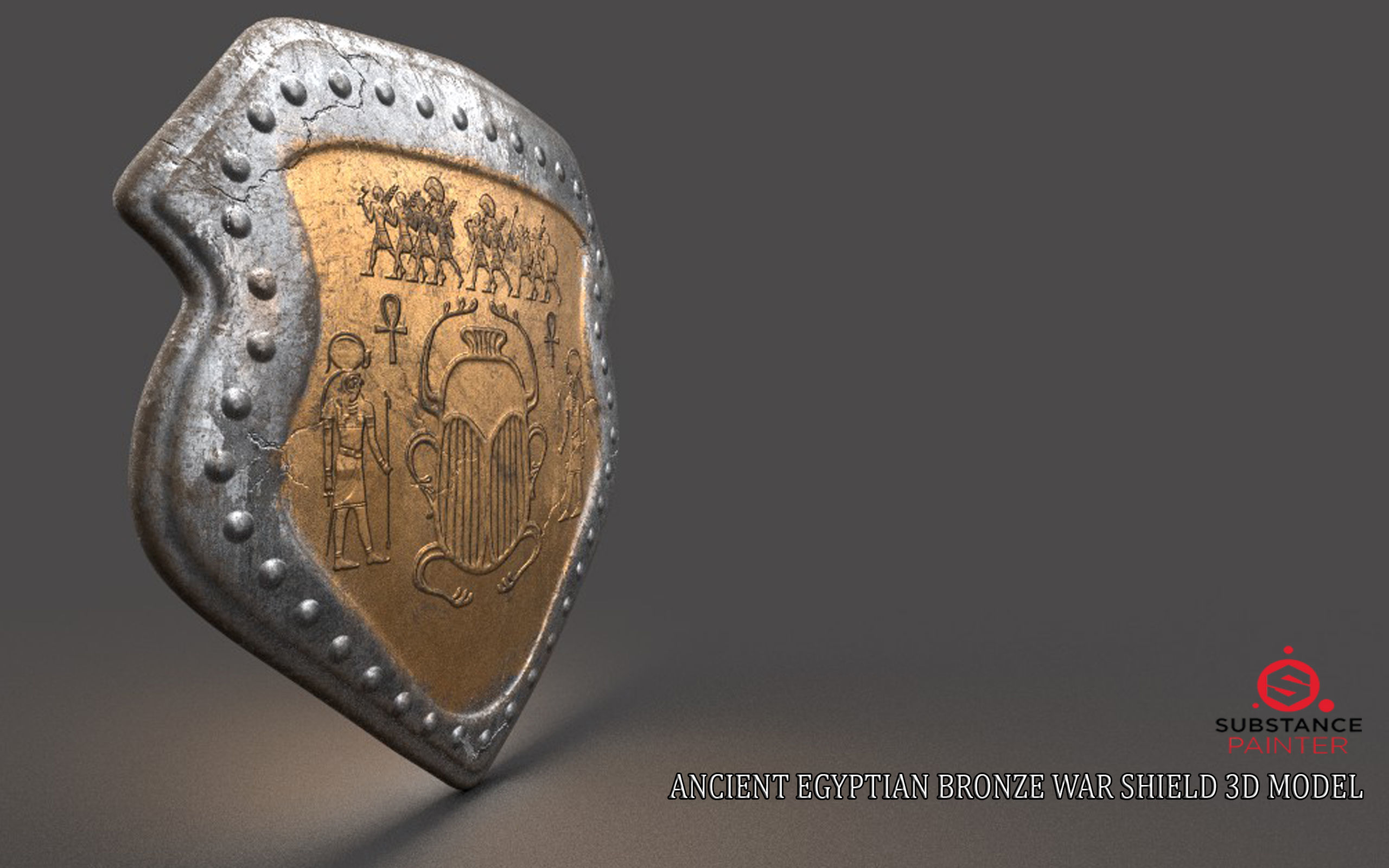 ANCIENT EGYPTIAN WAR SHIELD 3D MODEL 3D model | CGTrader