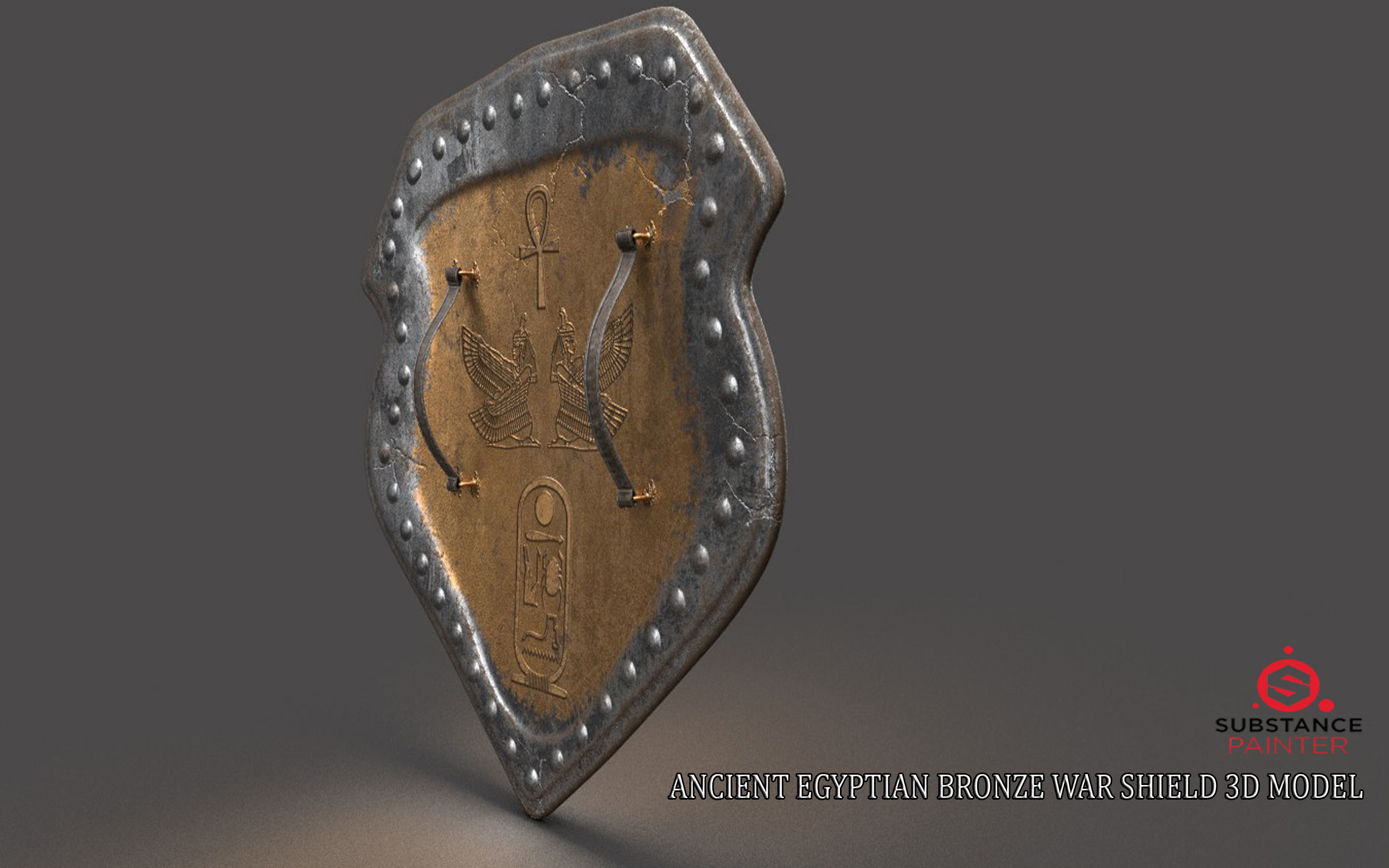 ANCIENT EGYPTIAN WAR SHIELD 3D MODEL 3D model | CGTrader