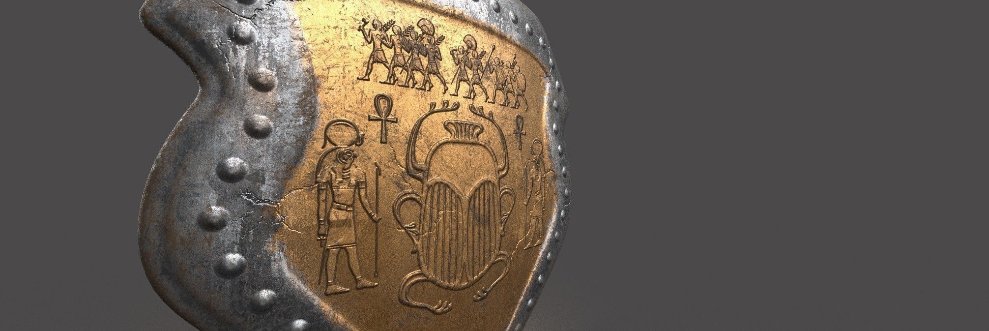 ANCIENT EGYPTIAN WAR SHIELD 3D MODEL 3D model | CGTrader