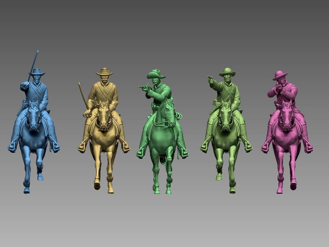 Confederate Cavalry ACW 3D model 3D printable | CGTrader