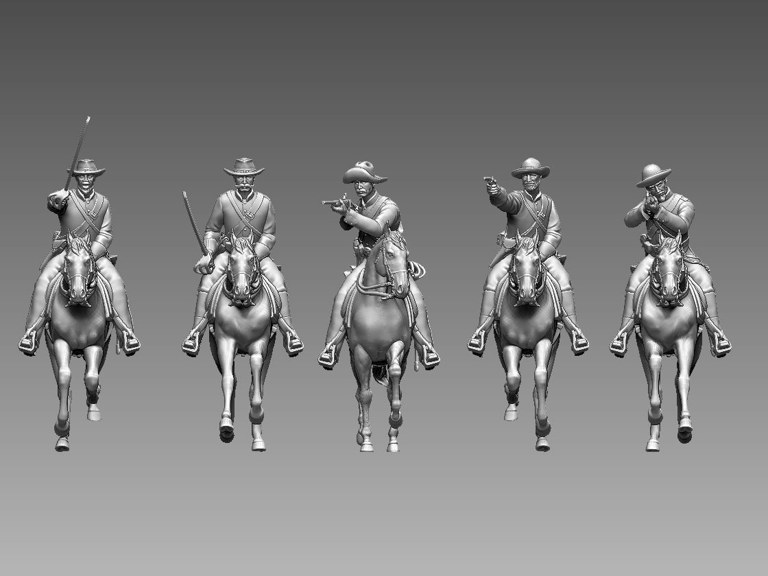 Confederate Cavalry ACW 3D model 3D printable | CGTrader
