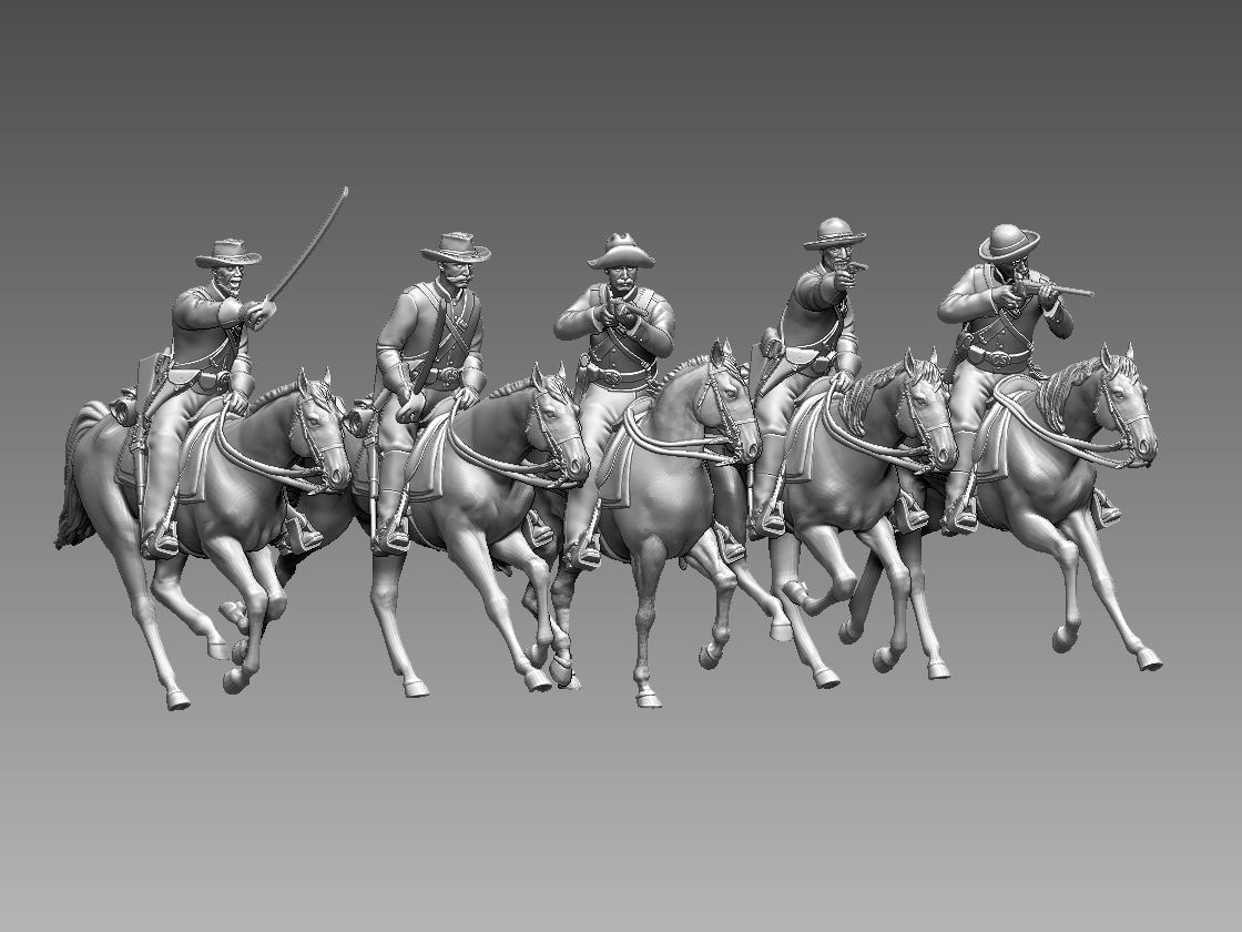 Confederate Cavalry ACW 3D model 3D printable | CGTrader