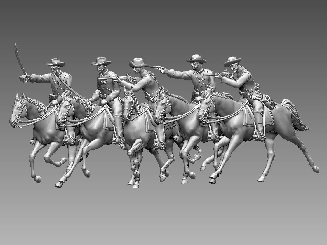 Confederate Cavalry ACW 3D model 3D printable | CGTrader