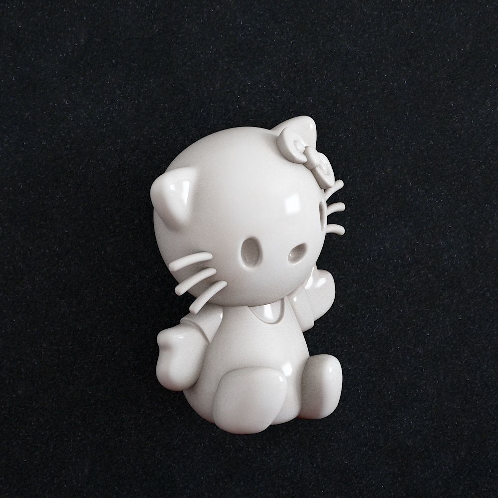 Hello Kitty 3D model 3D printable | CGTrader