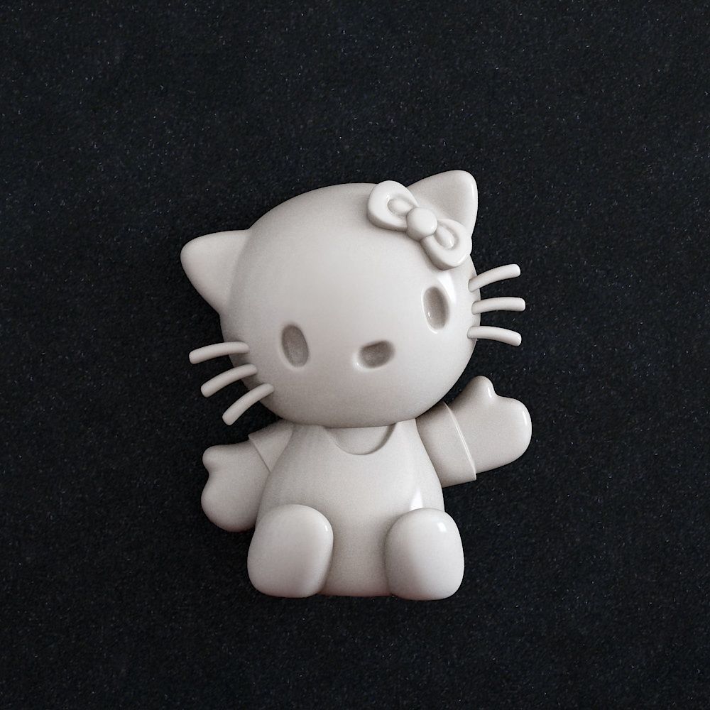 Hello Kitty 3D model 3D printable | CGTrader