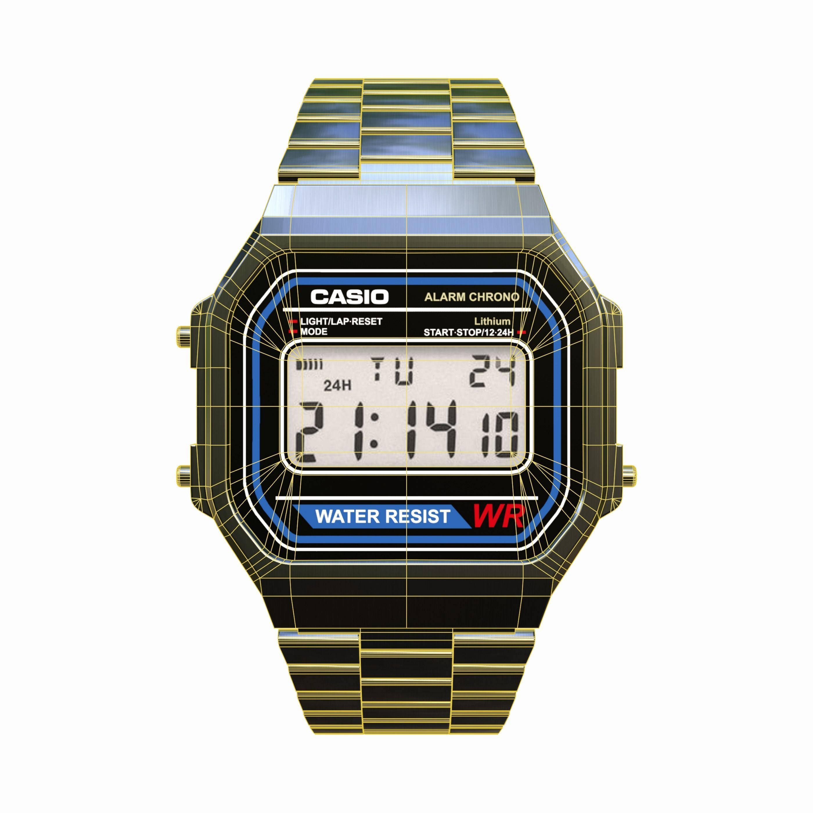 3D model Casio Watch Silver Classic VR / AR / low-poly | CGTrader