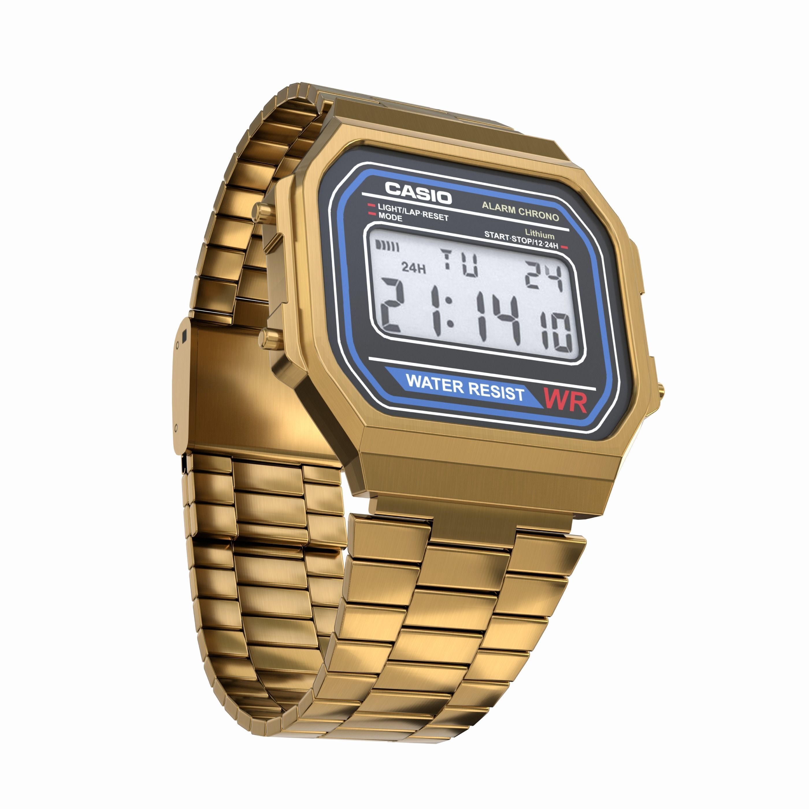 3D model Casio Watch Gold Classic VR / AR / low-poly | CGTrader