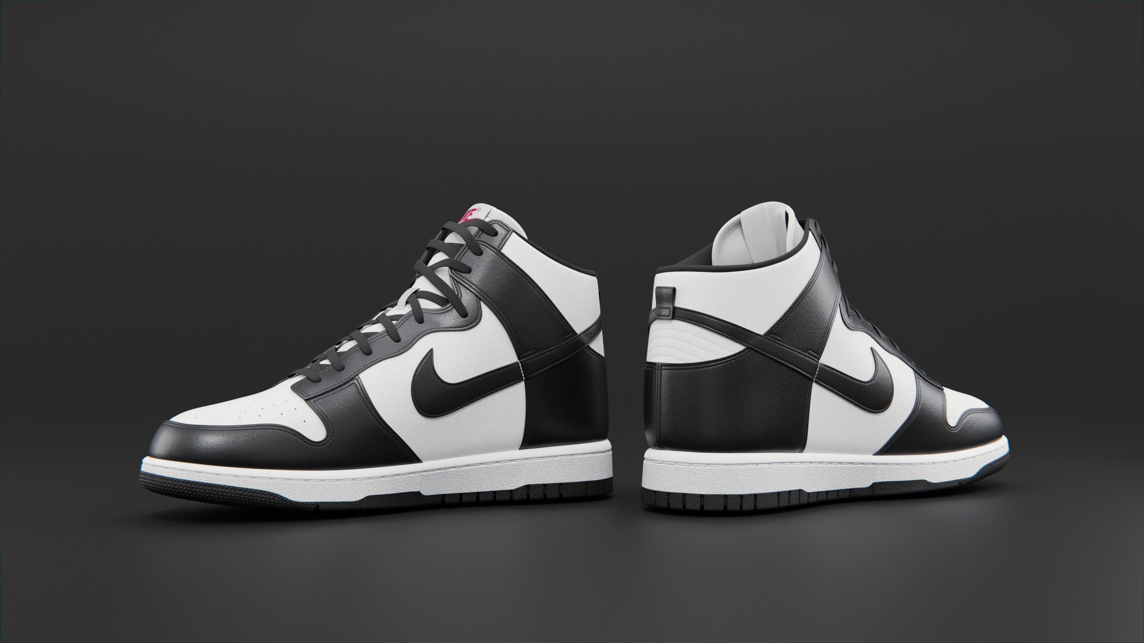 Nike Dunk High Panda 3D model | CGTrader