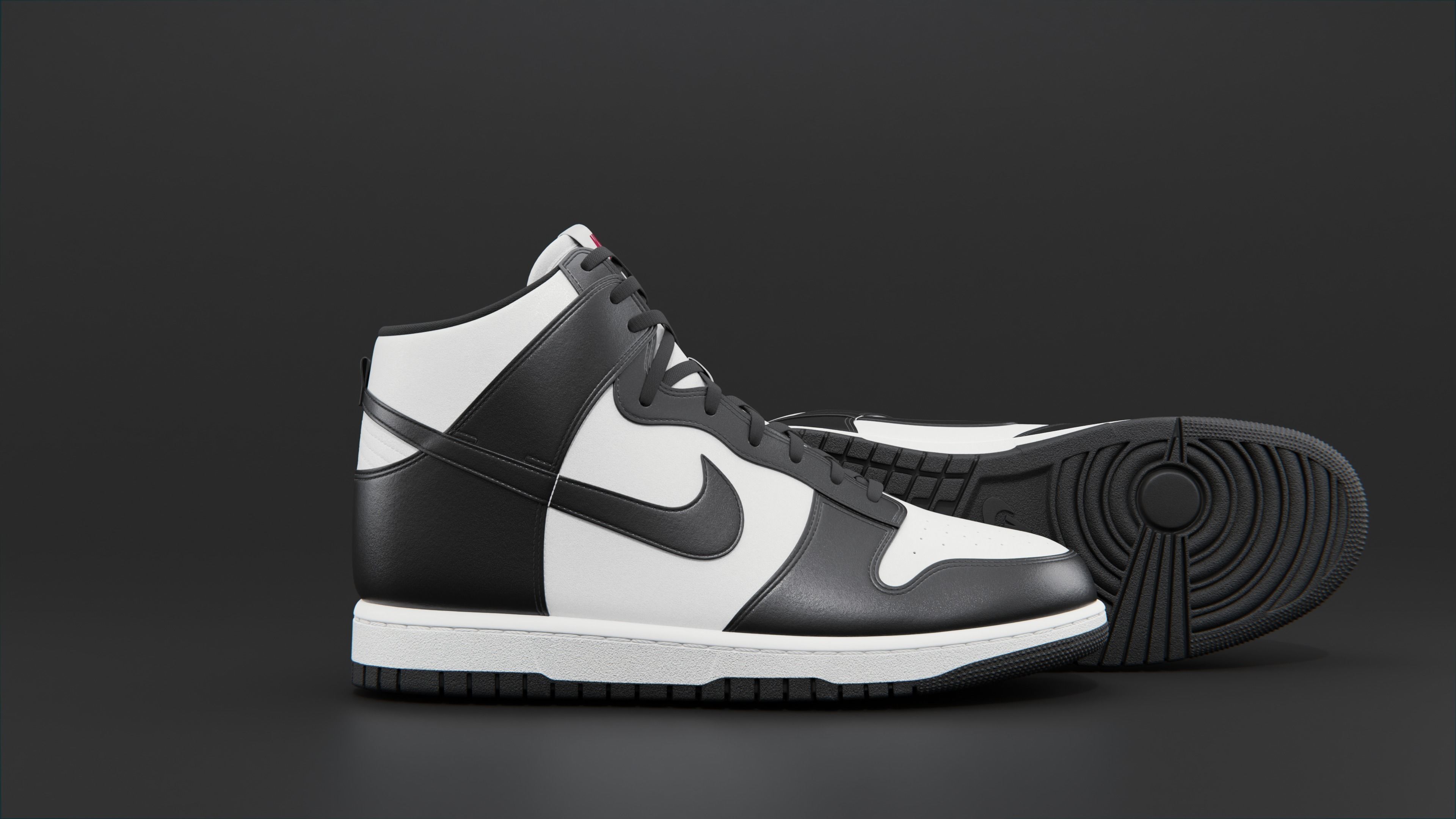 Nike Dunk High Panda 3D model | CGTrader