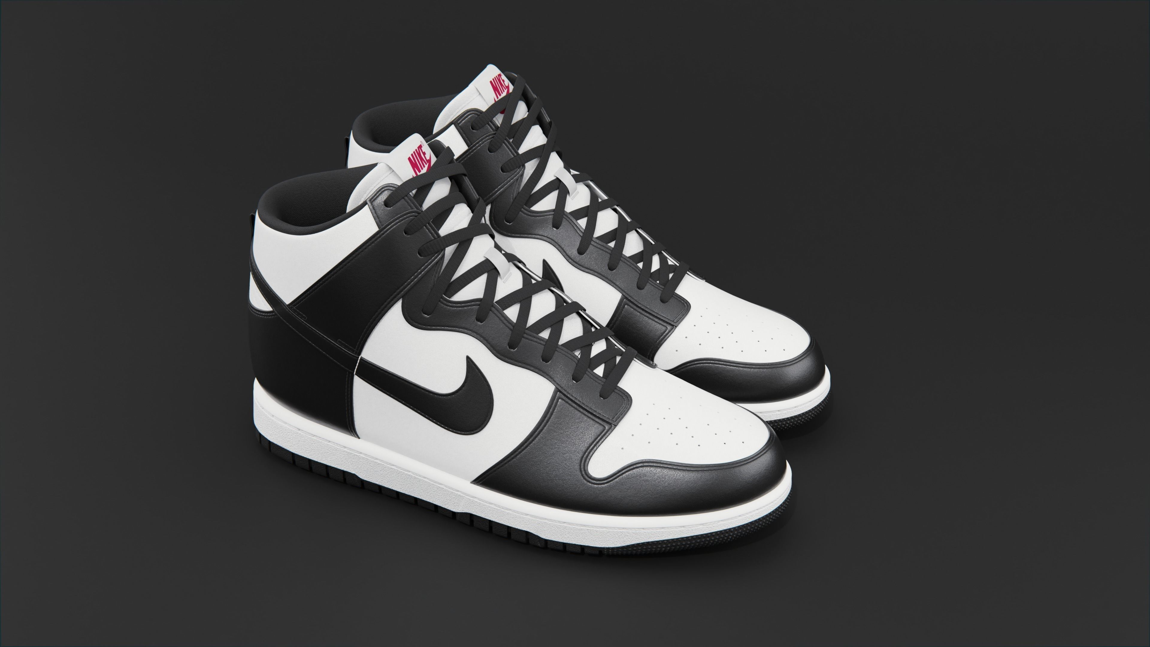 Nike Dunk High Panda 3D model | CGTrader