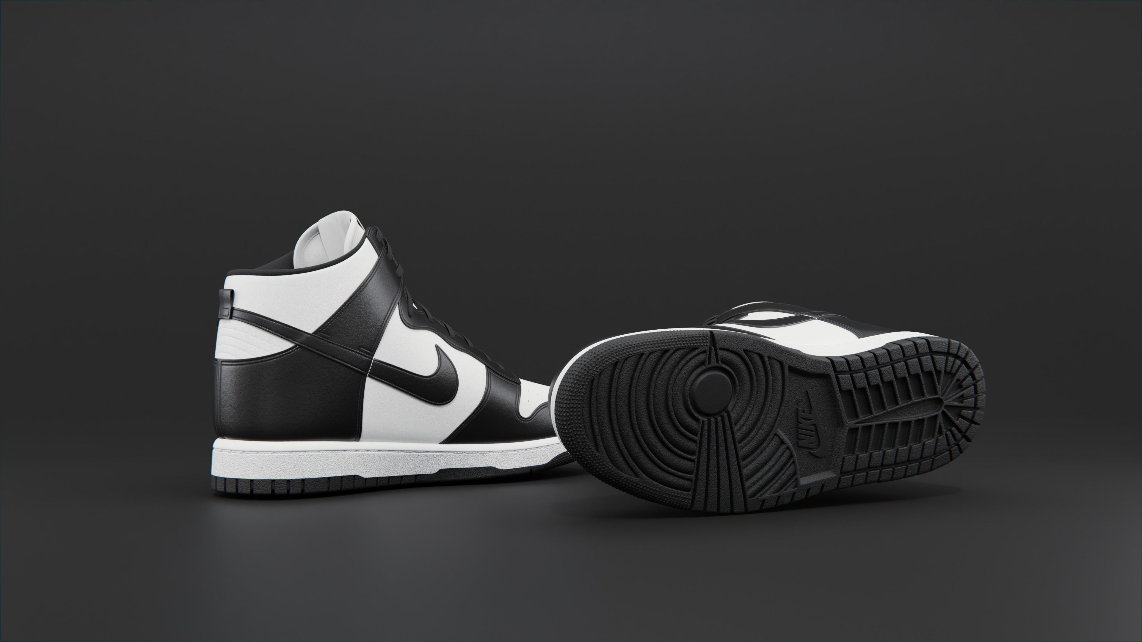 Nike Dunk High Panda 3D model | CGTrader