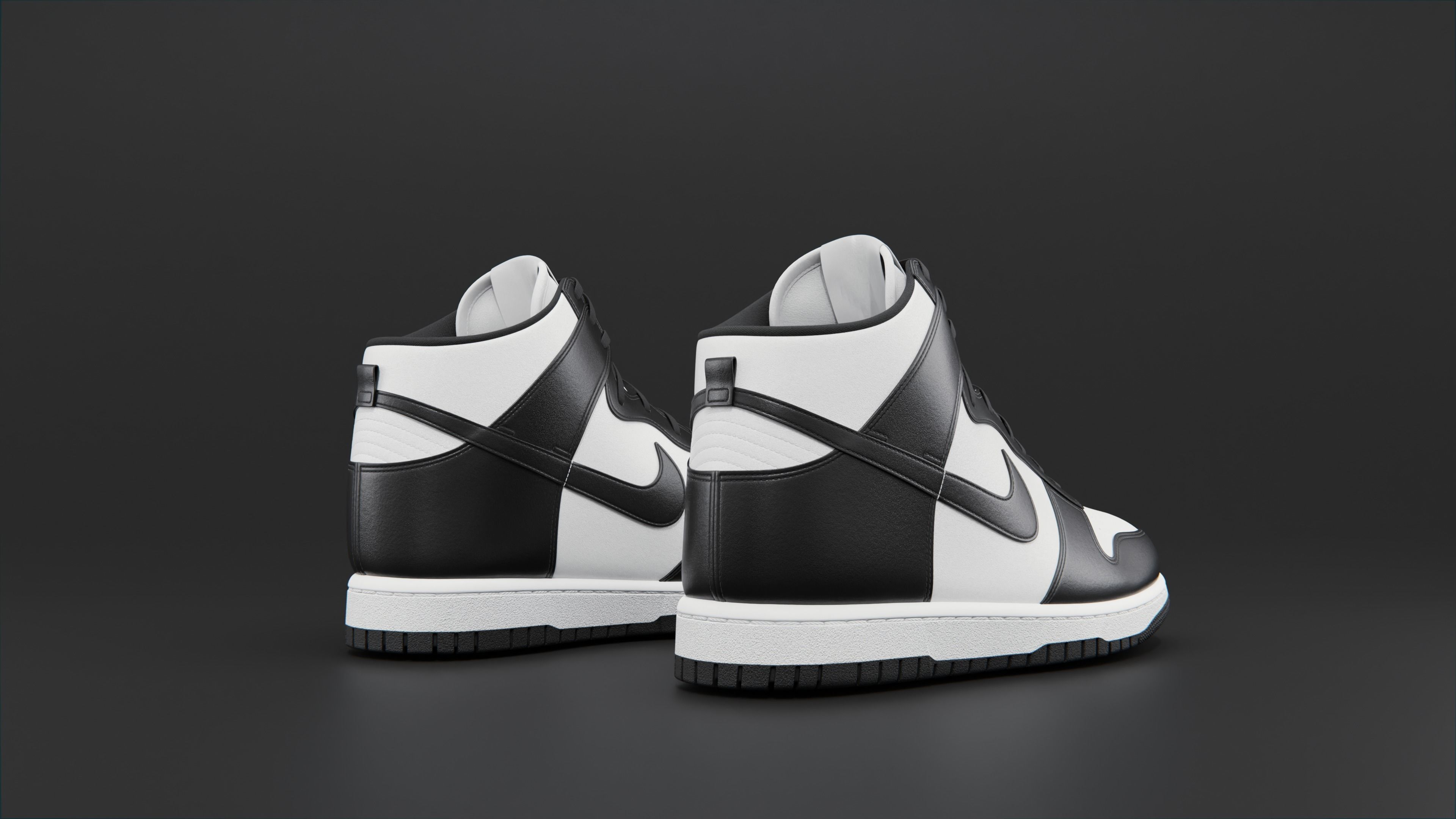 Nike Dunk High Panda 3D model | CGTrader