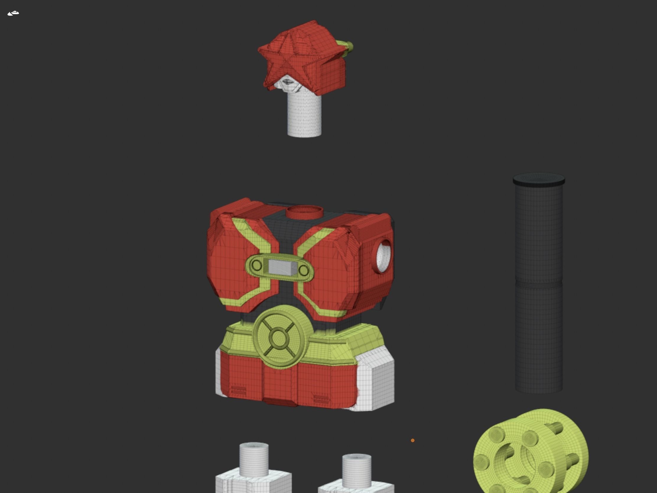 GO GO POWER RANGERS ZEO RED BATTLE ZORD 3D MODEL 3D model 3D printable ...