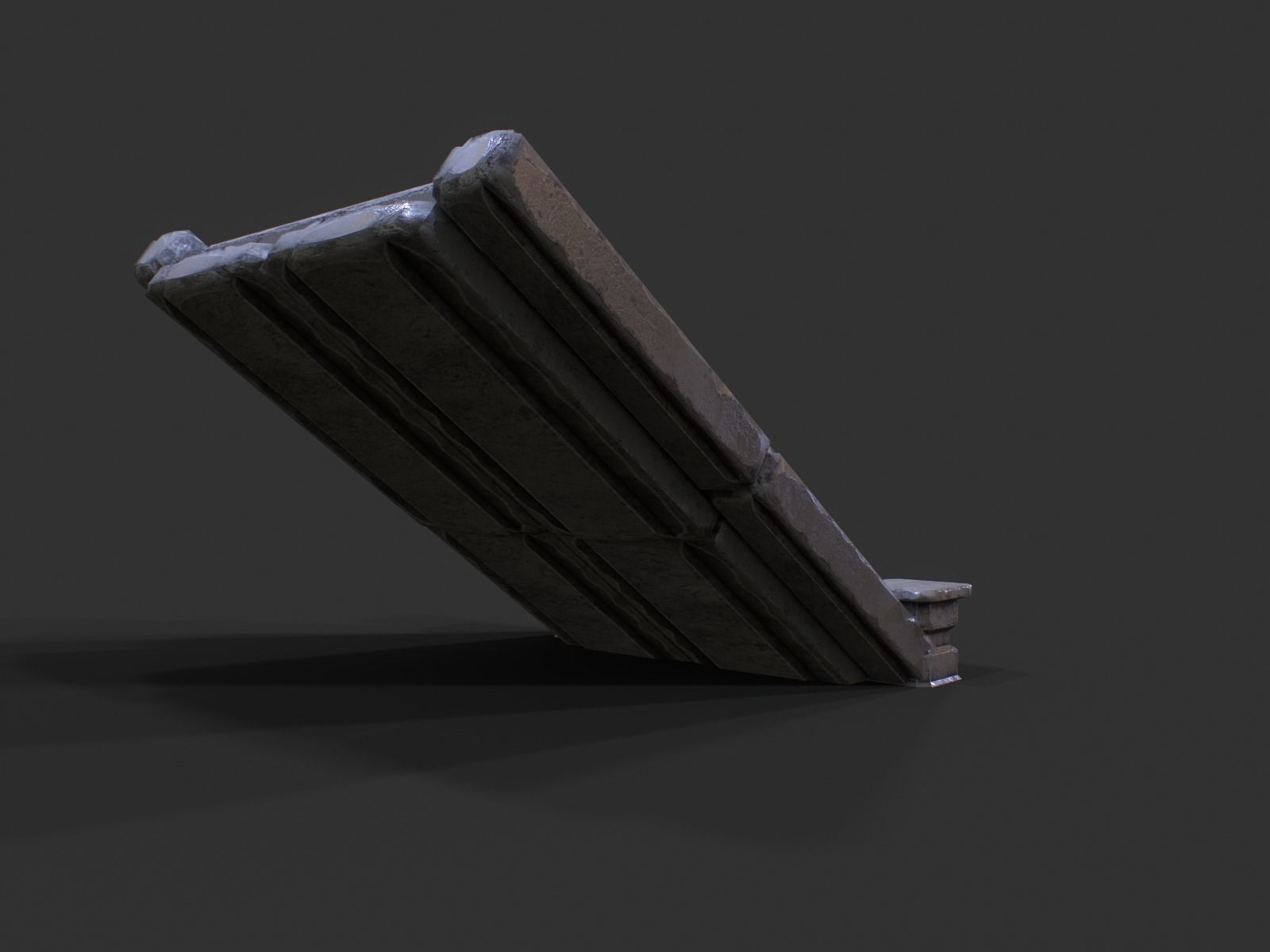 3D model Modular medieval stone platforms for dungeon pack VR / AR ...