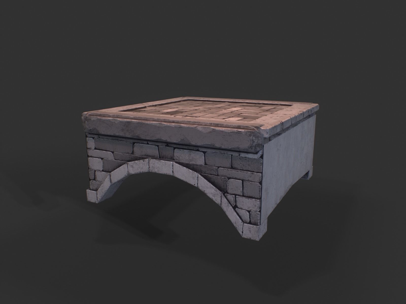 3D model Modular medieval stone platforms for dungeon pack VR / AR ...