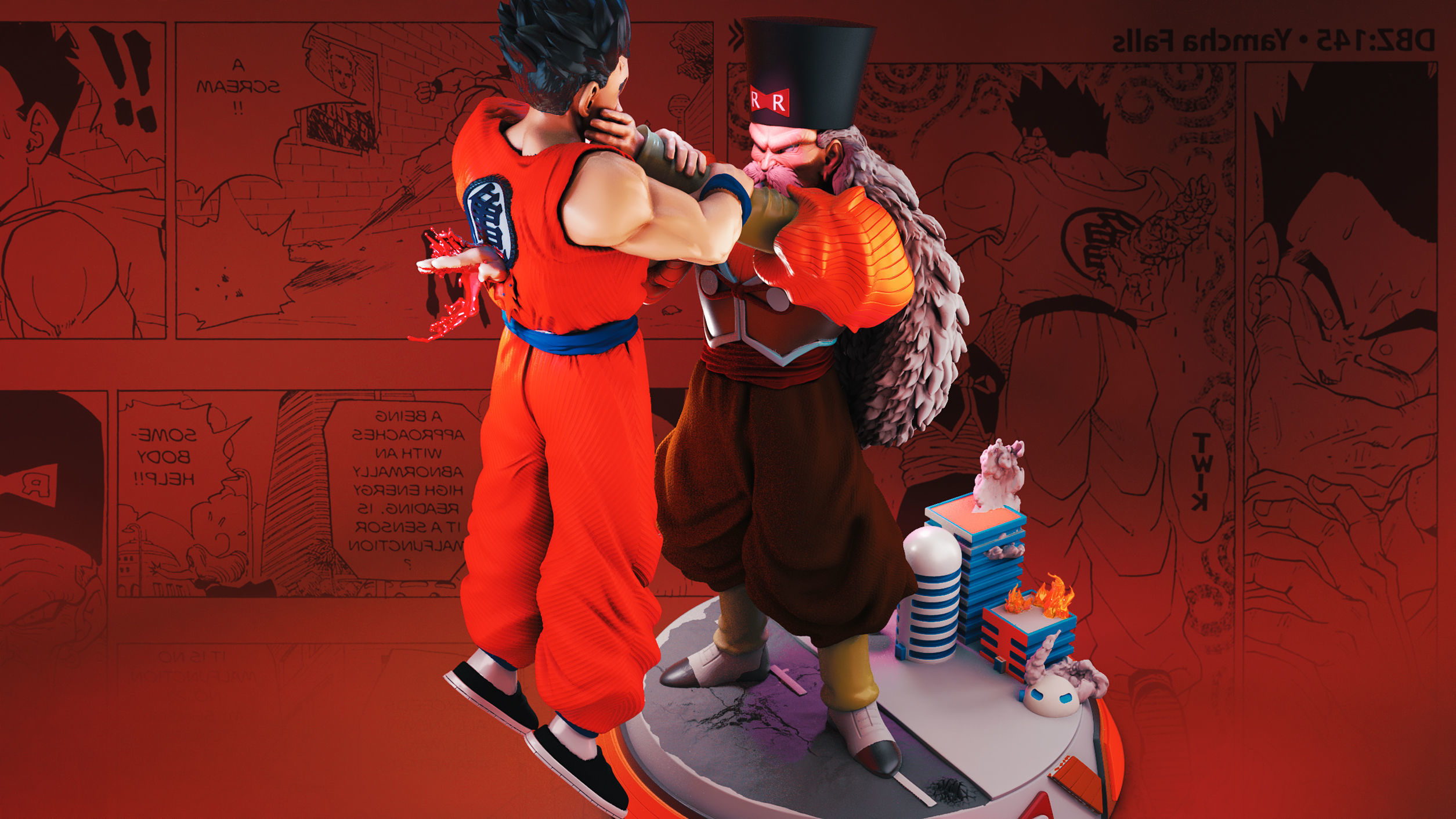 DR gero killing yamcha 3D model 3D printable | CGTrader