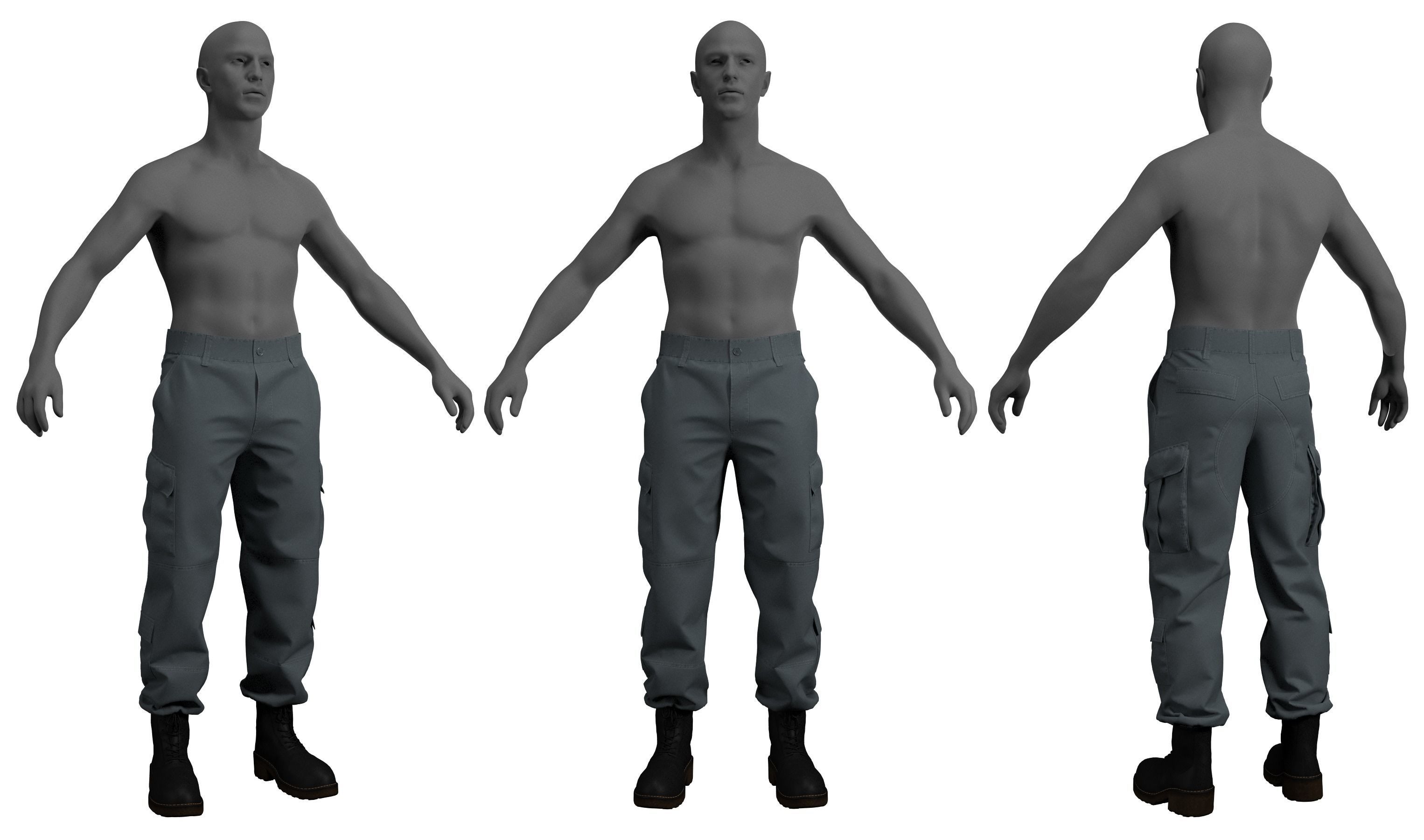 ACU Army Combat Uniform Pants - Marvelous Designer 3D model 3D model ...