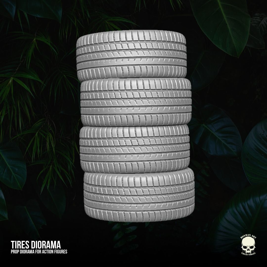 Diorama tires Collection 3D printable files for Action Figures 3D model ...
