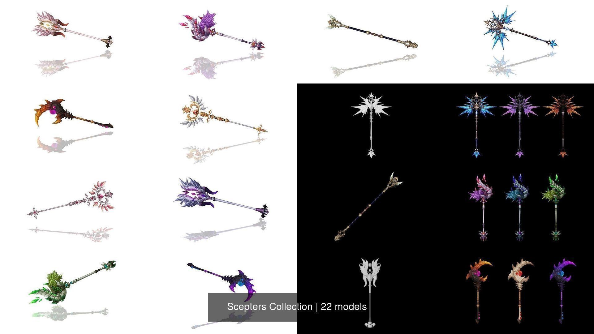 Scepters Collection VR / AR / low-poly | CGTrader