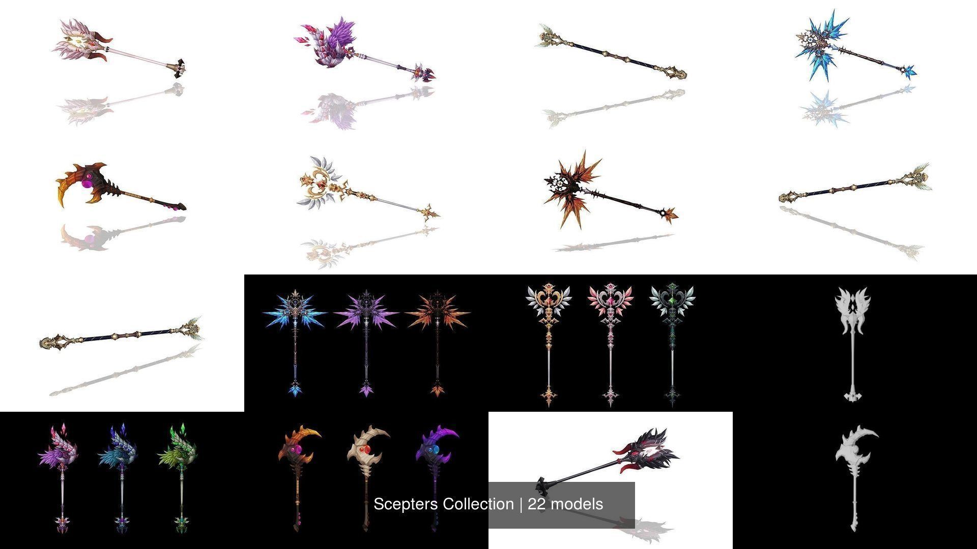 Scepters Collection VR / AR / low-poly | CGTrader