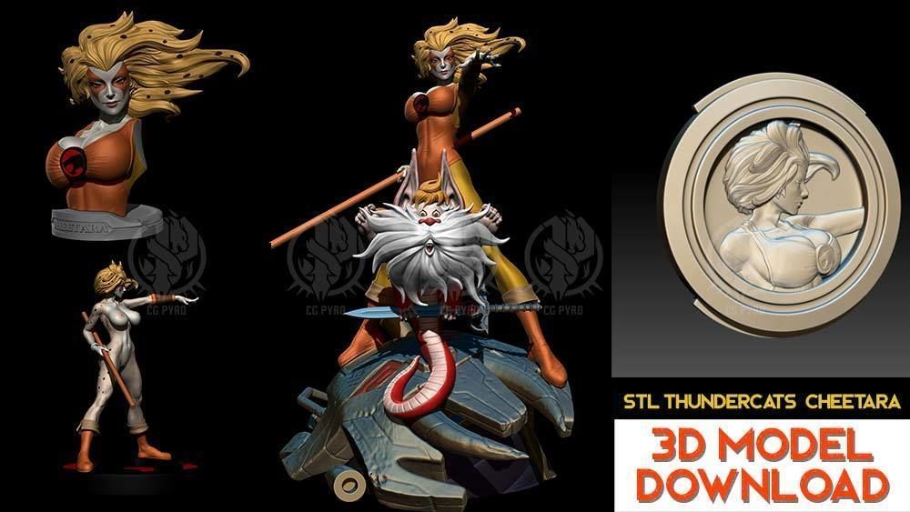 Cheetara from Thundercats STL files for 3d printing 3D model 3D ...