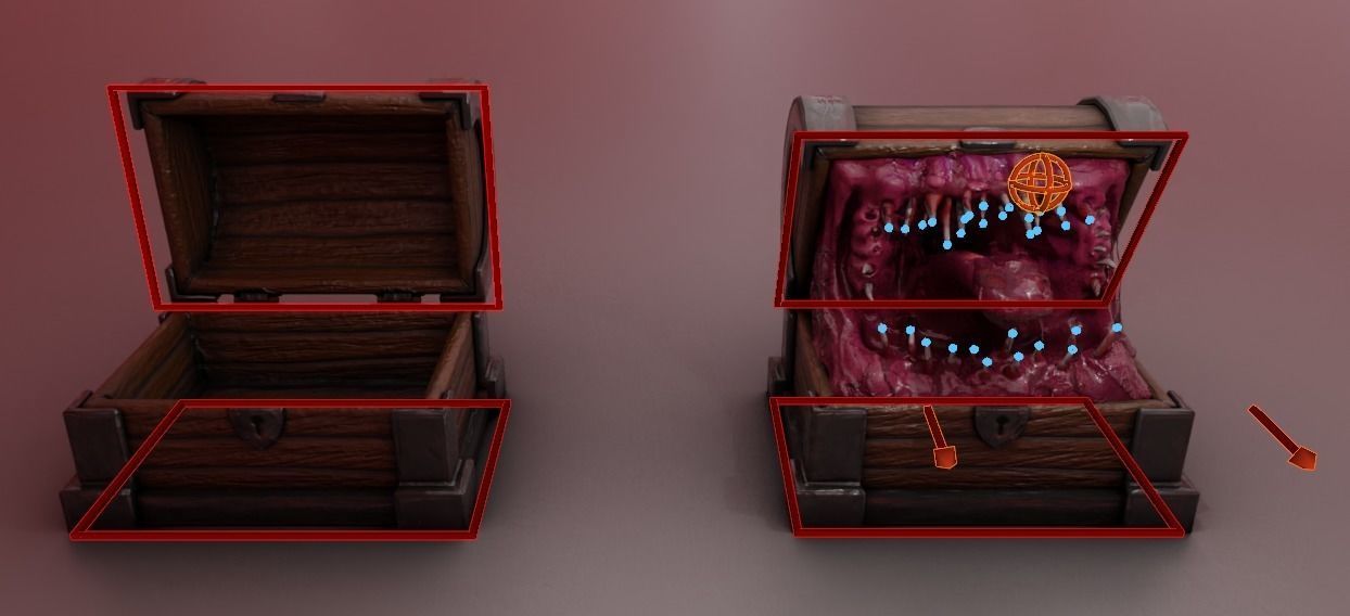 Mimic Chest Monster - Rigged and Animated 3D model animated rigged ...