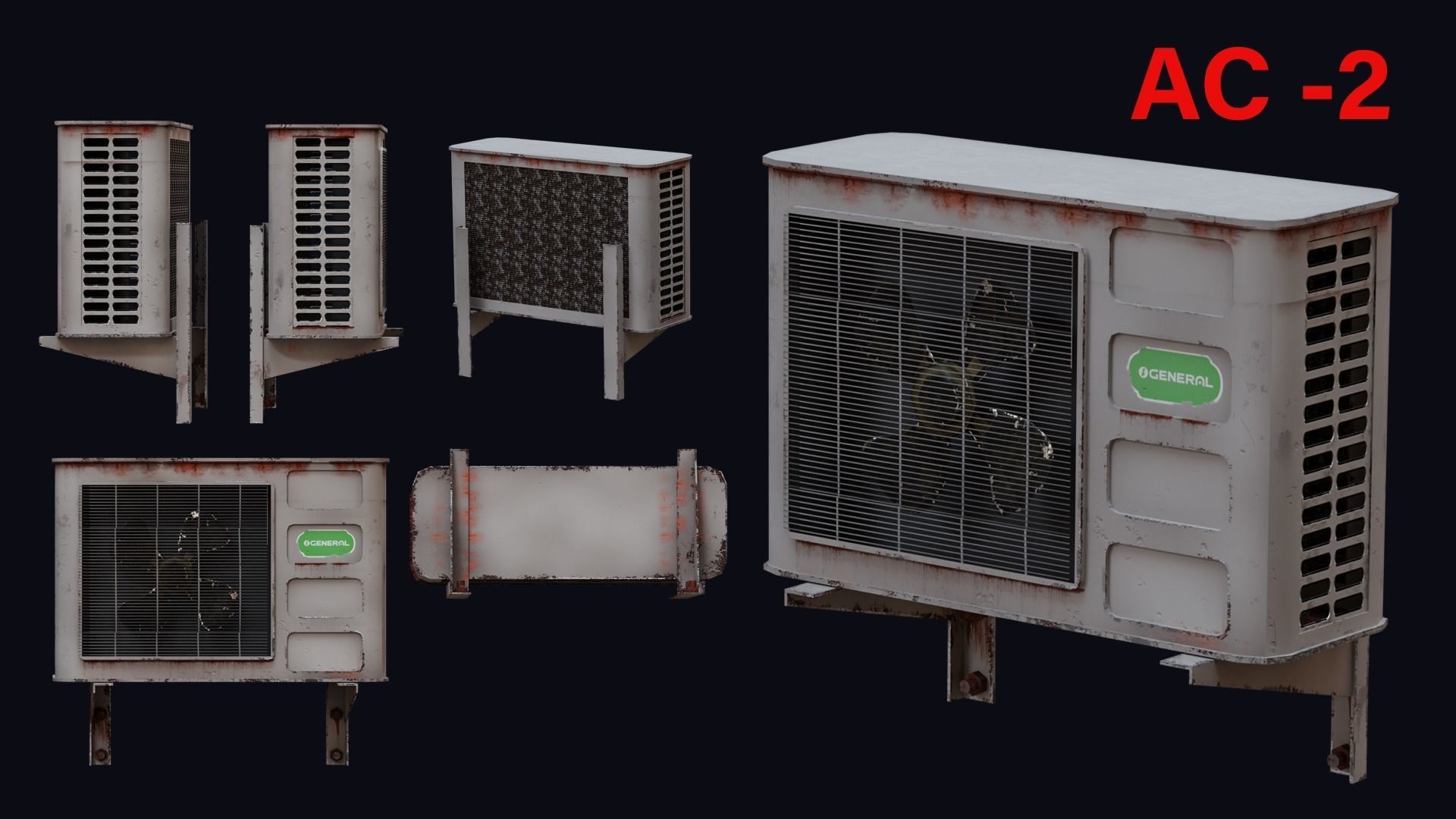 Ac units - Game Ready free VR / AR / low-poly 3D model | CGTrader