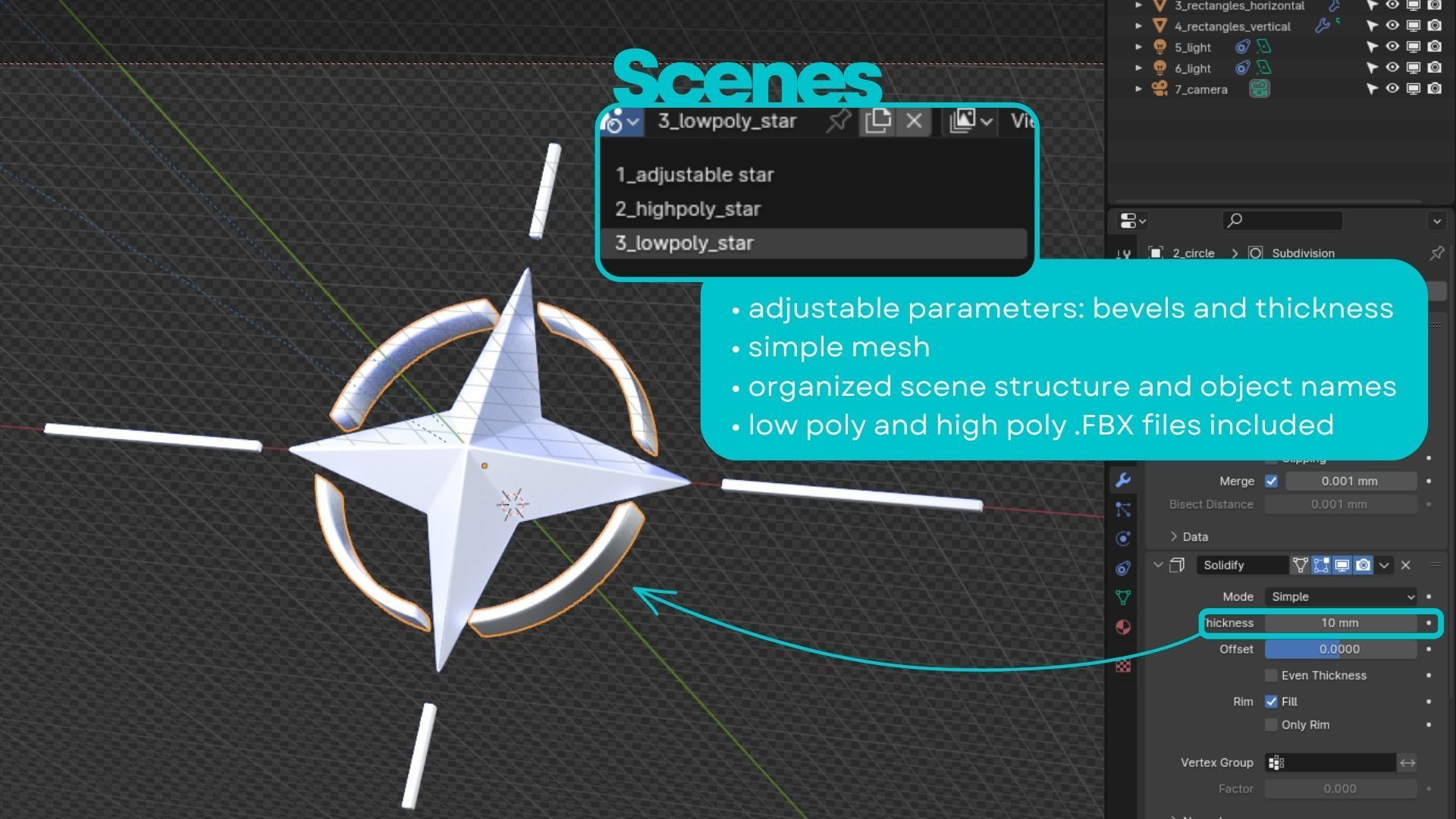 3D model NATO star logo easily editable VR / AR / low-poly | CGTrader