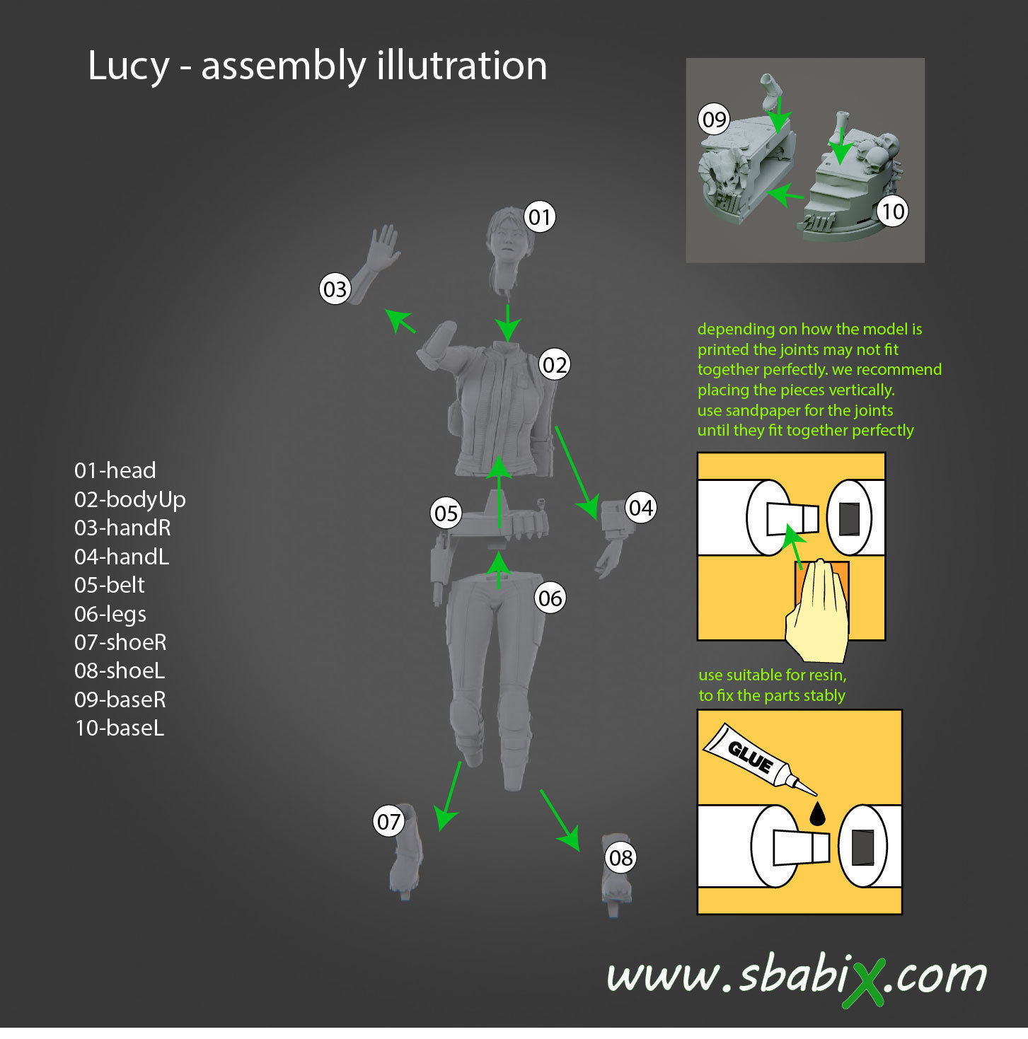 Lucy Fallout tv series 3d printer assembly miniature Stl 3D model 3D ...