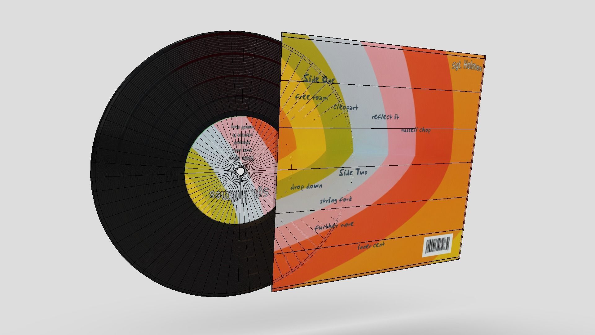 CC0 - Vinyl Record Sgt Homes free VR / AR / low-poly 3D model | CGTrader