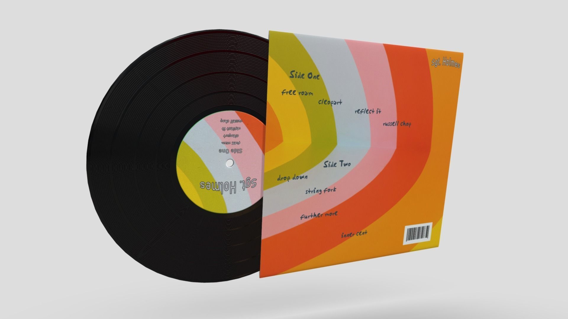 CC0 - Vinyl Record Sgt Homes free VR / AR / low-poly 3D model | CGTrader