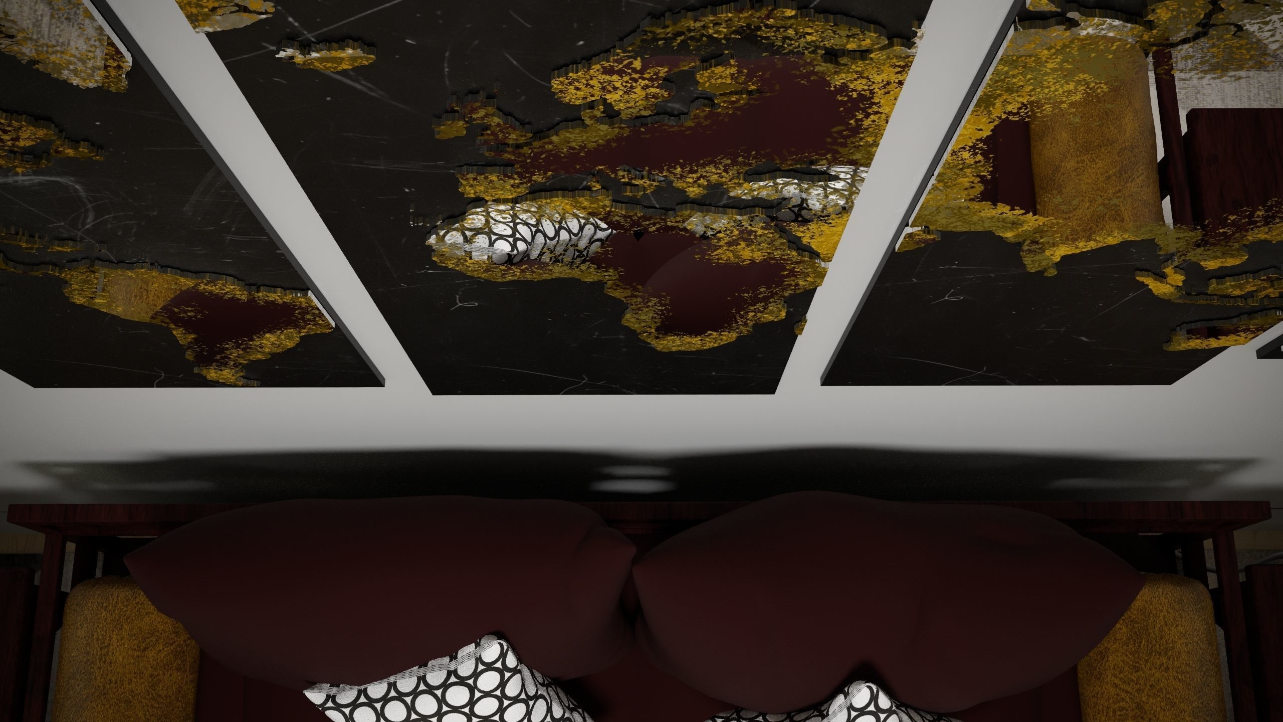 Mirror map of the world in the interior 3D model | CGTrader