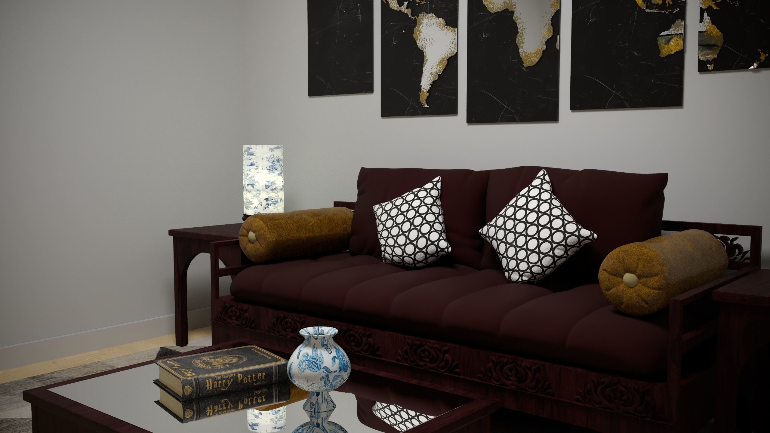 Mirror map of the world in the interior 3D model | CGTrader