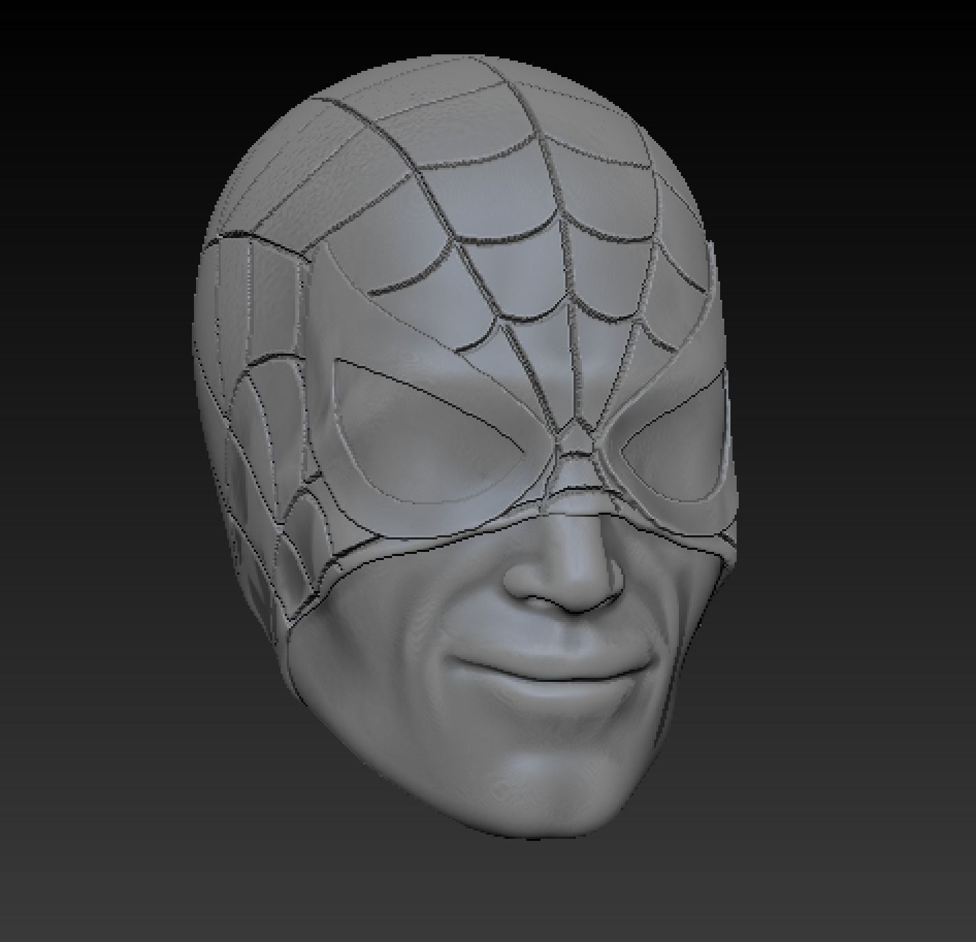 spider man half mask headsculpt 3D model 3D printable | CGTrader