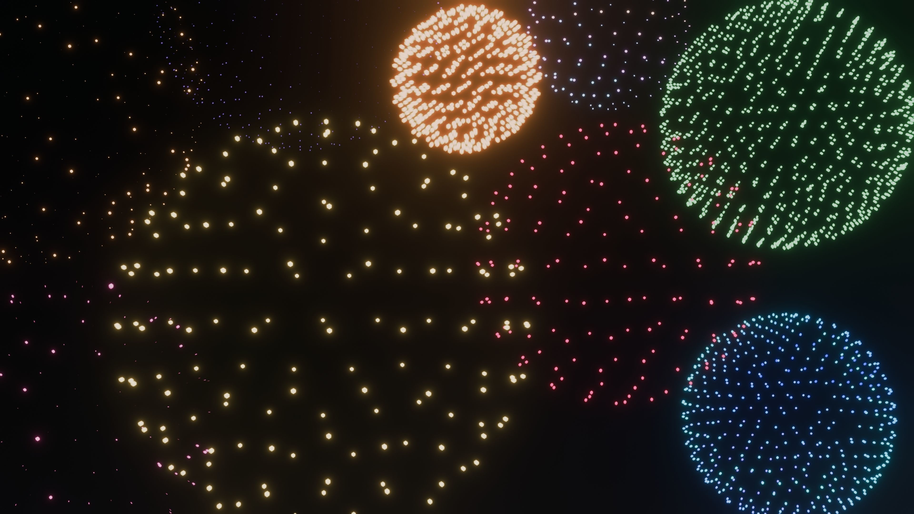 3D model Fireworks Rigged Animated set 1 basic VR / AR / low-poly ...