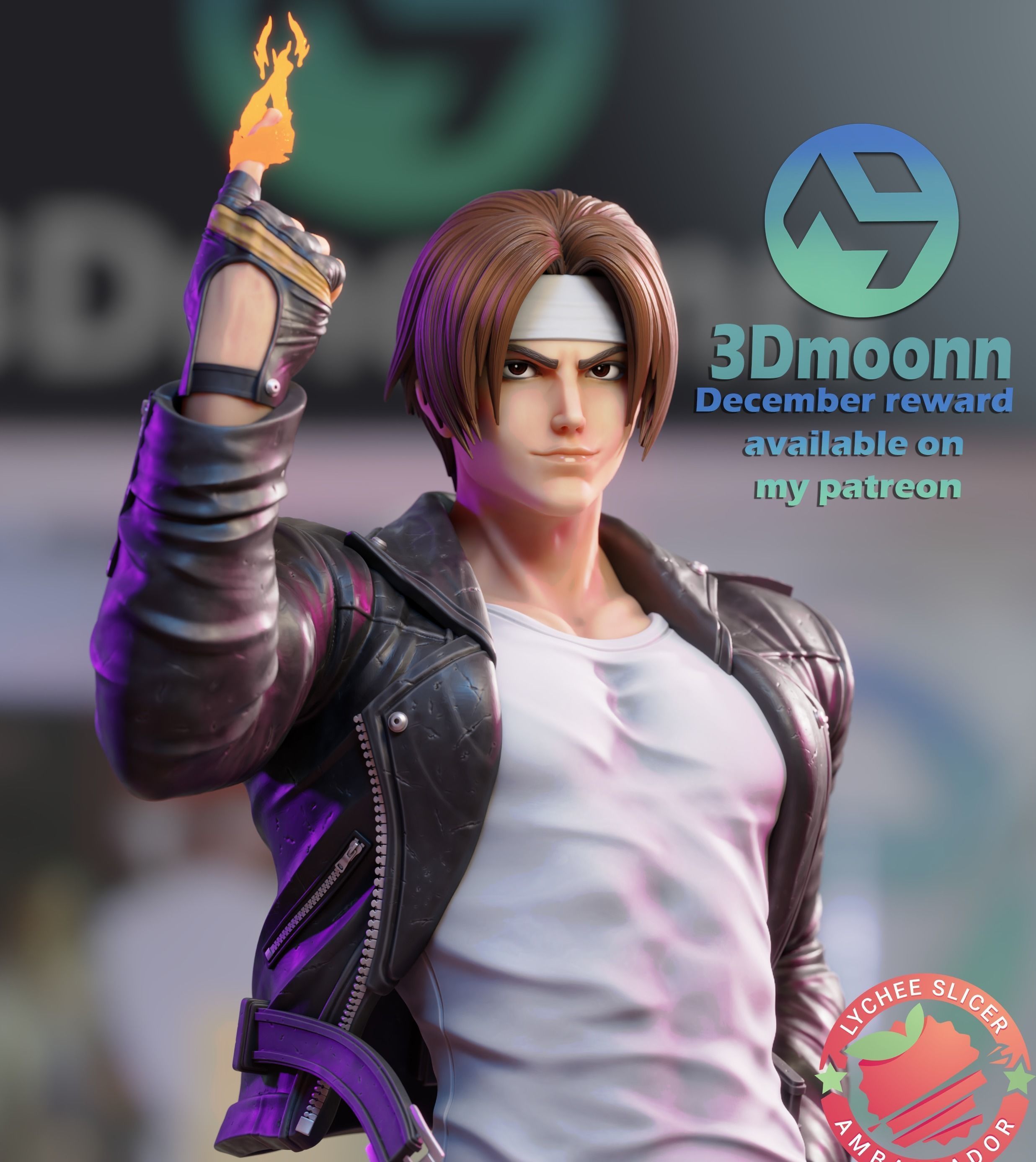 Kyo Kusanagi - the king of fighters - stl 3D model 3D printable | CGTrader