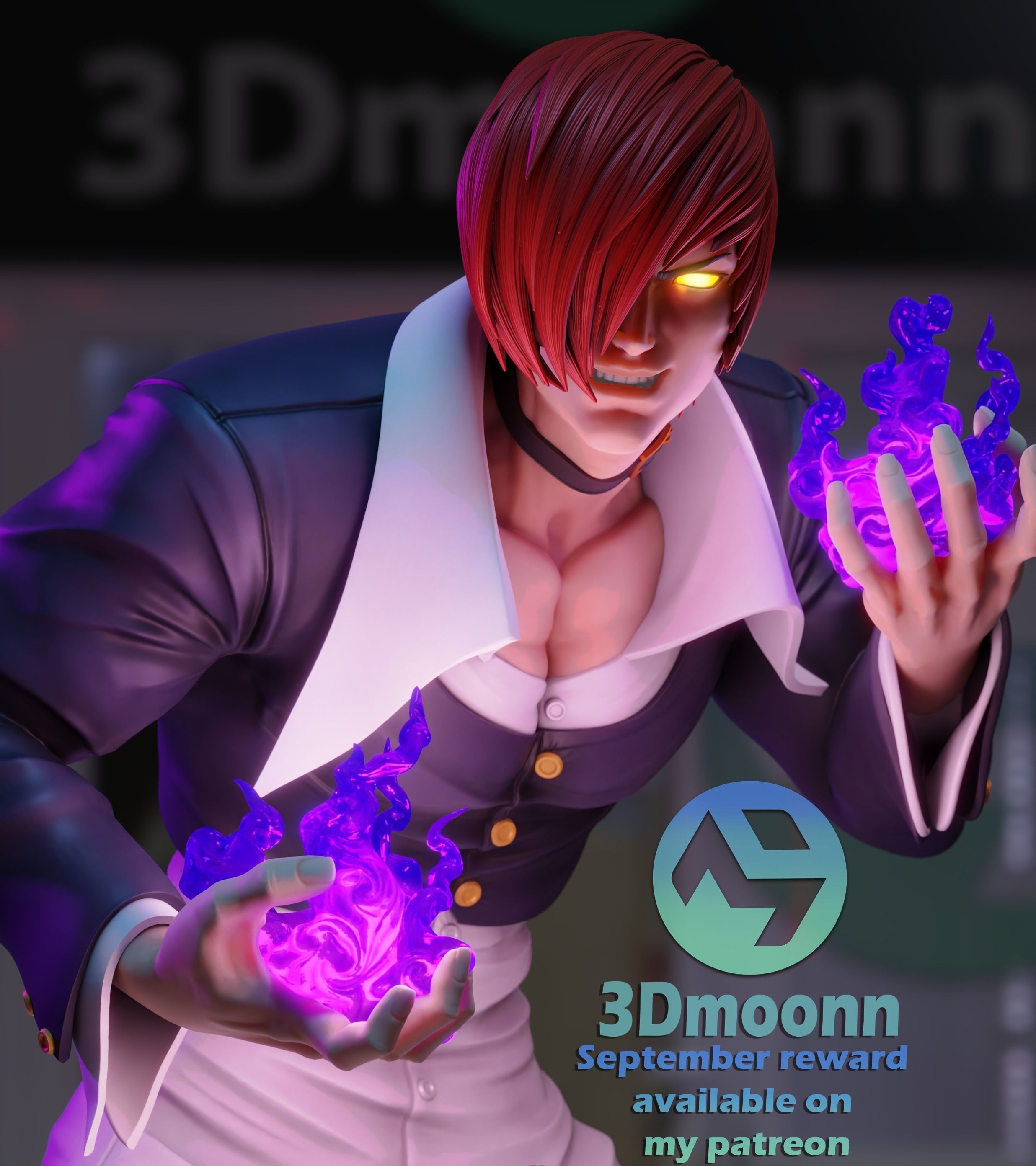iori yagami - the king of fighters - stl 3D model 3D printable | CGTrader