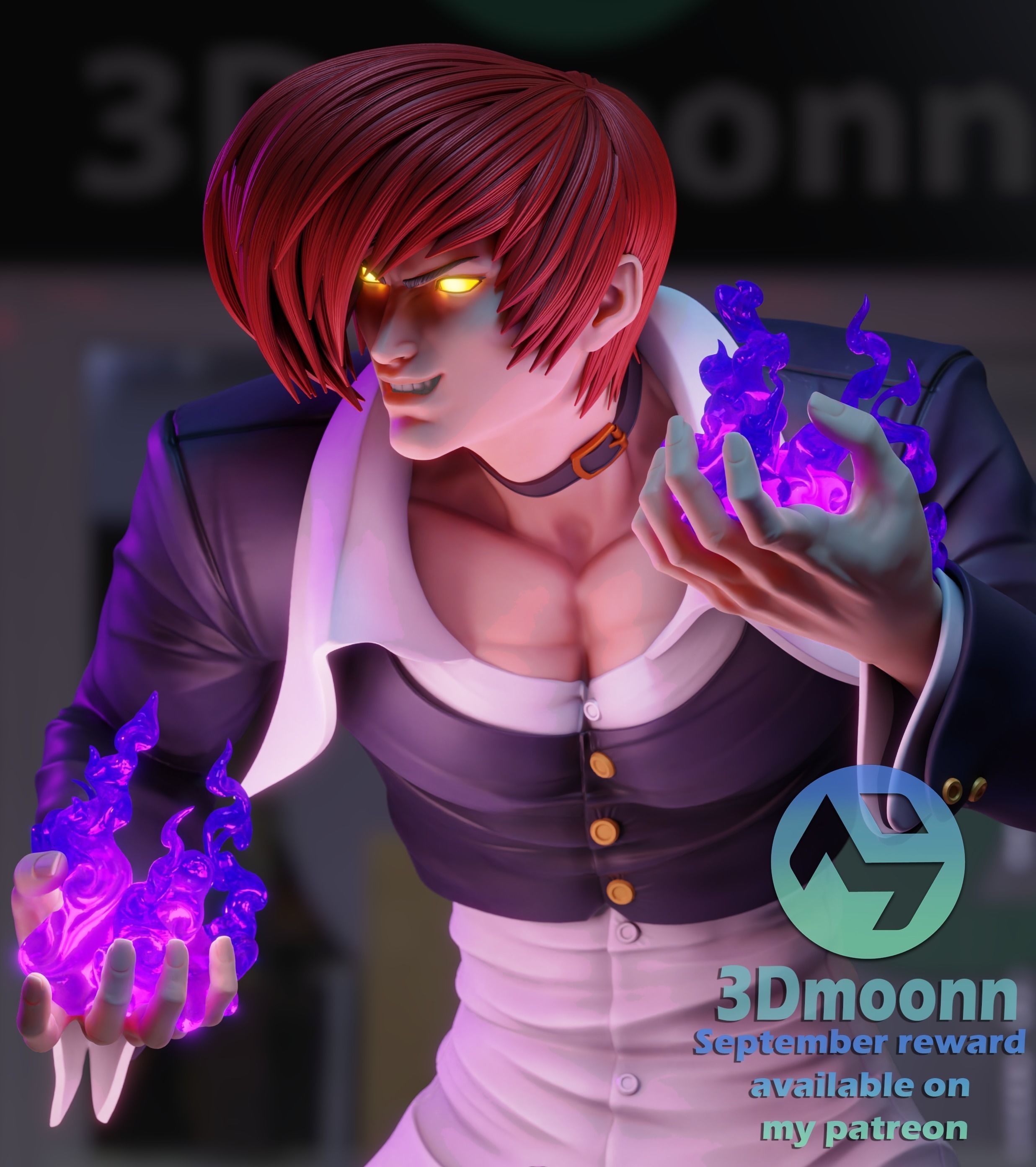 iori yagami - the king of fighters - stl 3D model 3D printable | CGTrader