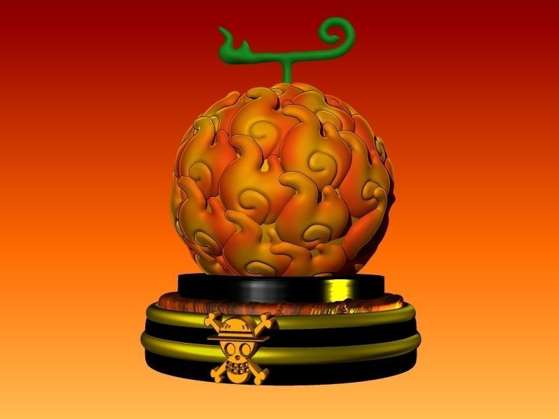 FRUTA DEL DIABLO MERA MERA PORTGAS D ACE ONE PIECE LUFFY 3D model 3D ...